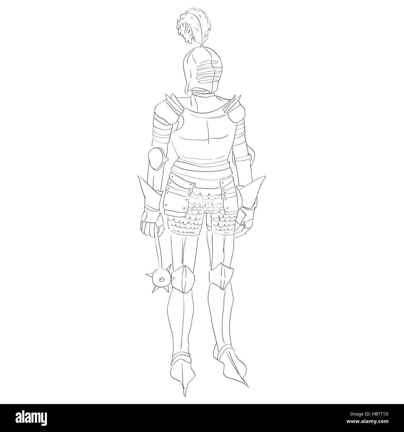 medieval armour doodle Stock Photo - Alamy
