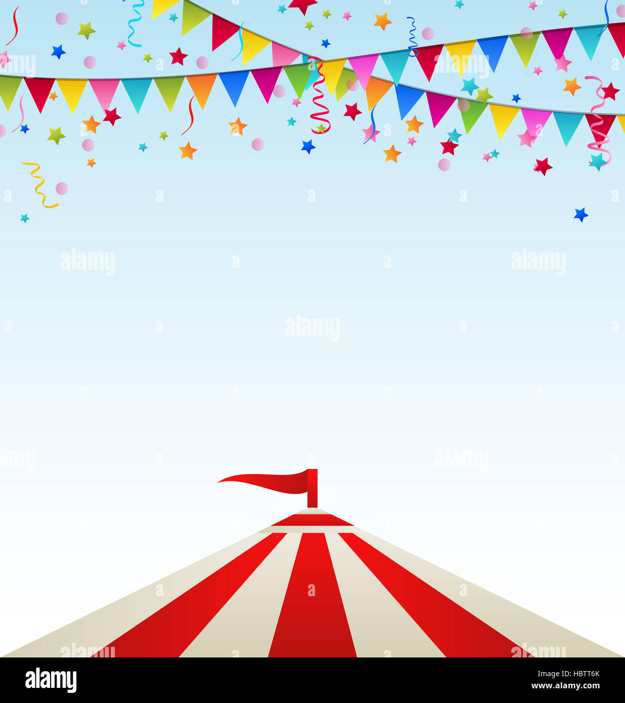 Circus striped tent with flags Stock Photo - Alamy
