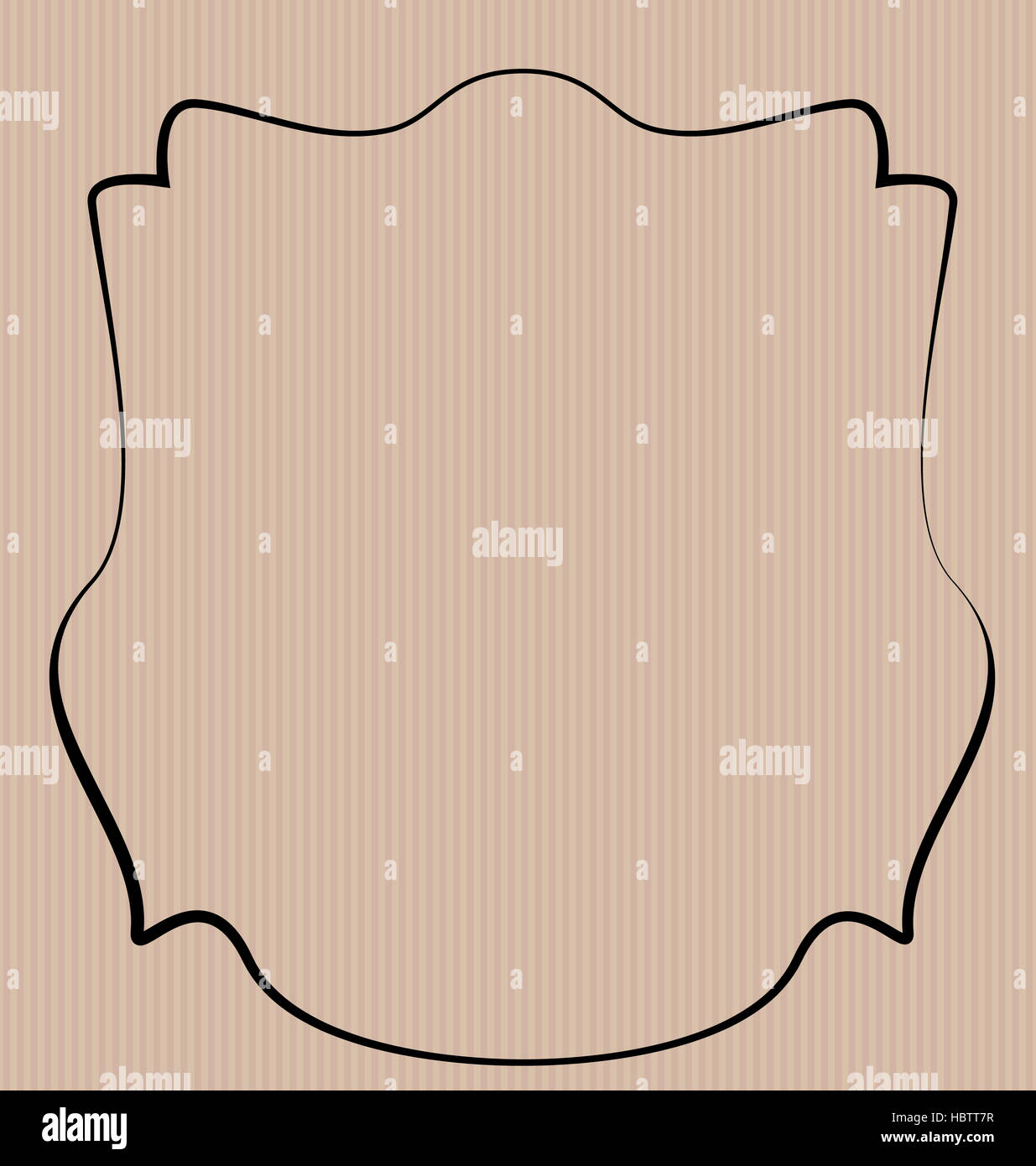 Heraldic shield border label Stock Photo - Alamy