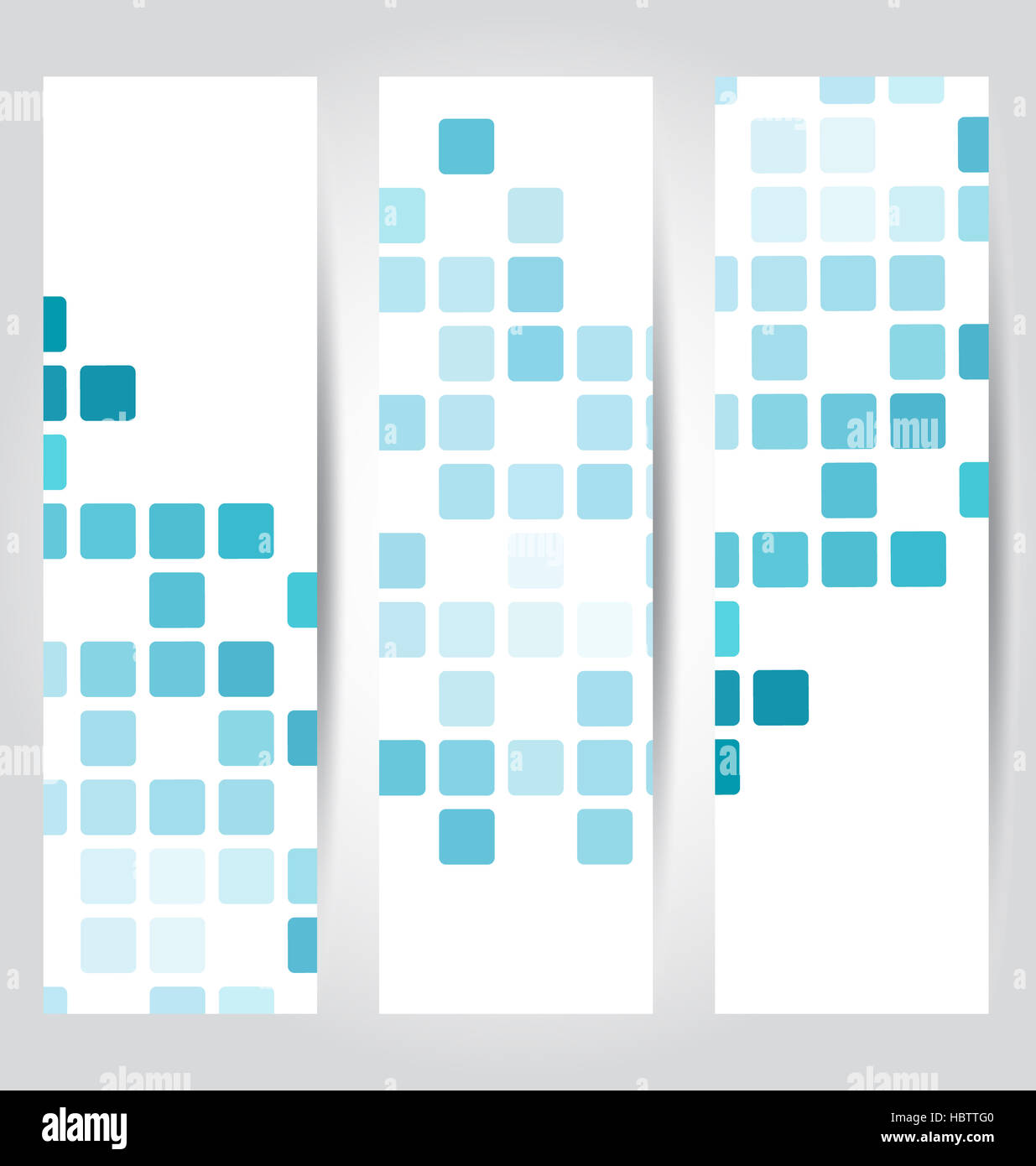 Set blue mosaic tile cards Stock Photo - Alamy