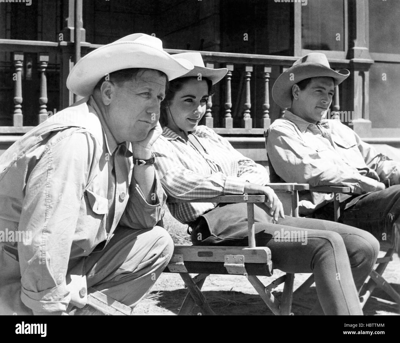 GIANT, director, George Stevens, Elizabeth Taylor, Rock Hudson, on-set ...