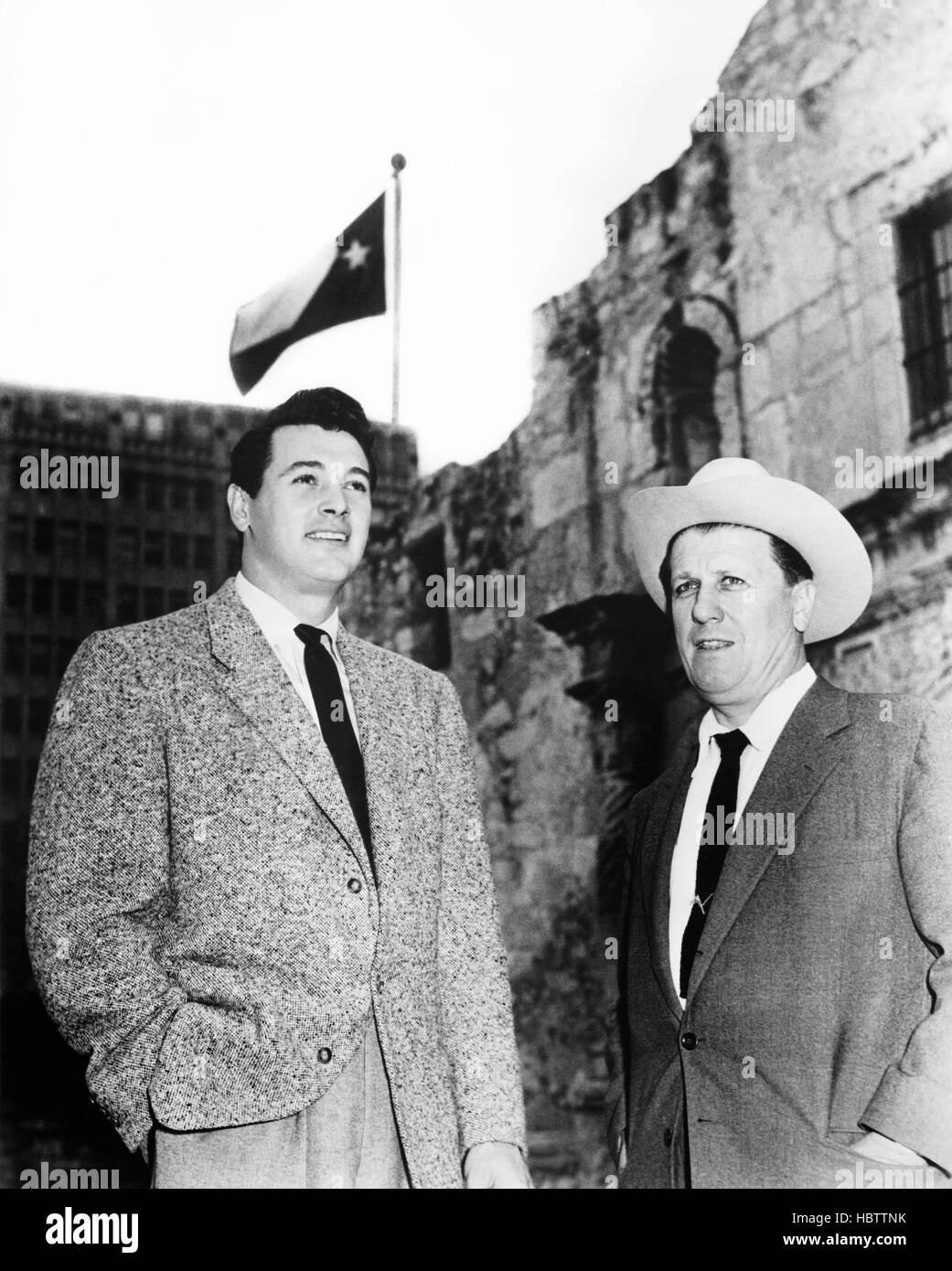 GIANT, from left: Rock Hudson, director George Stevens on set, 1956 ...