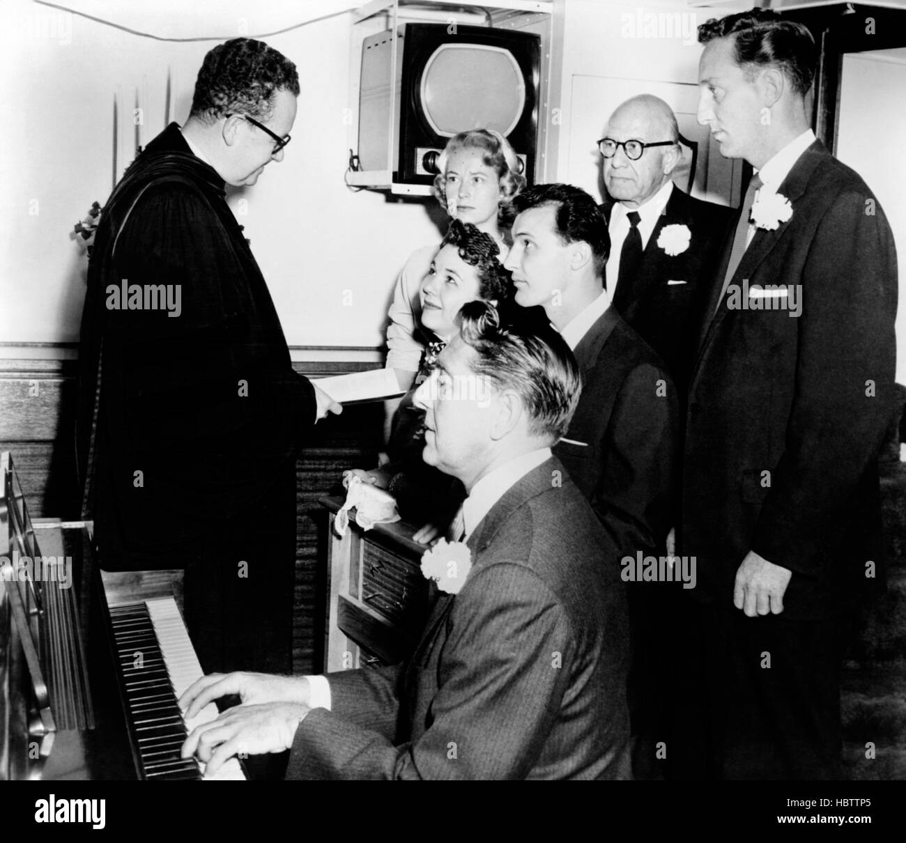 GIANT, kneeling from left: Jane Withers, Ken Errair being married while ...