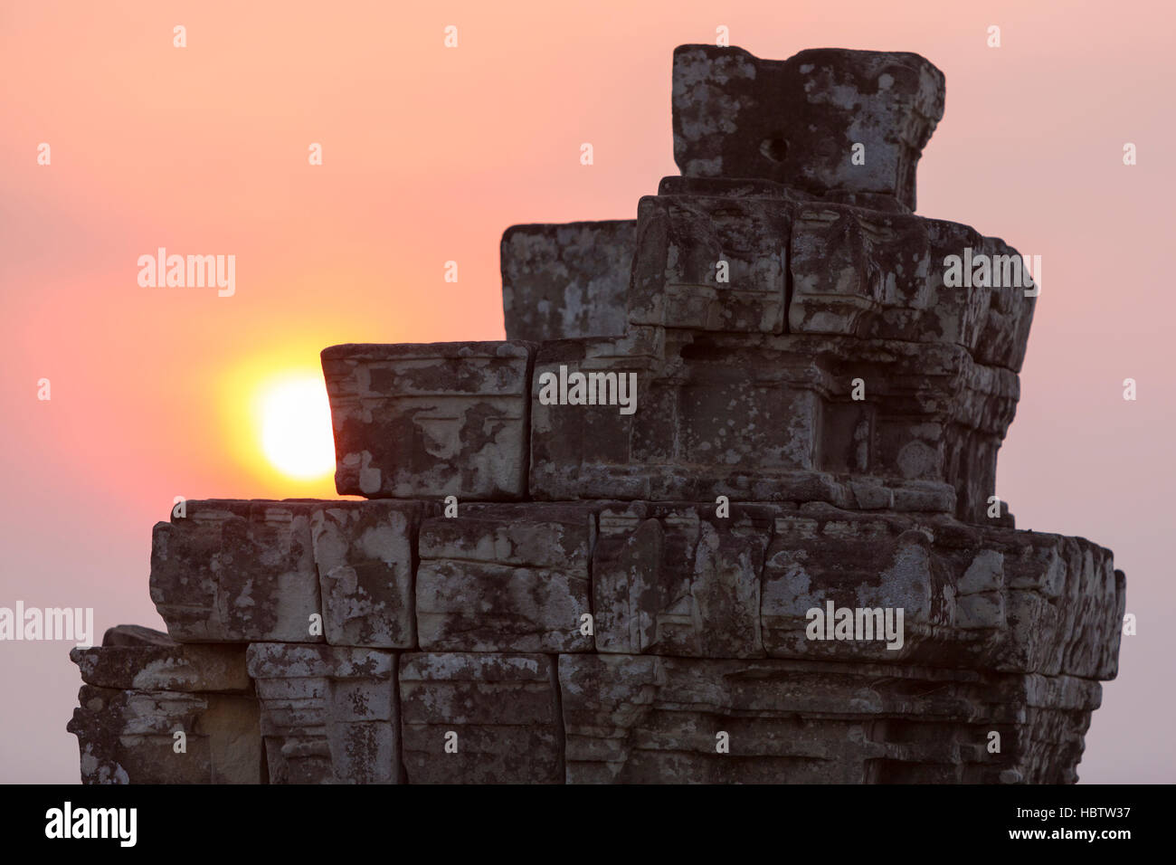 Phnom bakheng Temple in Angkor. Siem reap, UNESCO site Cambodia Stock ...