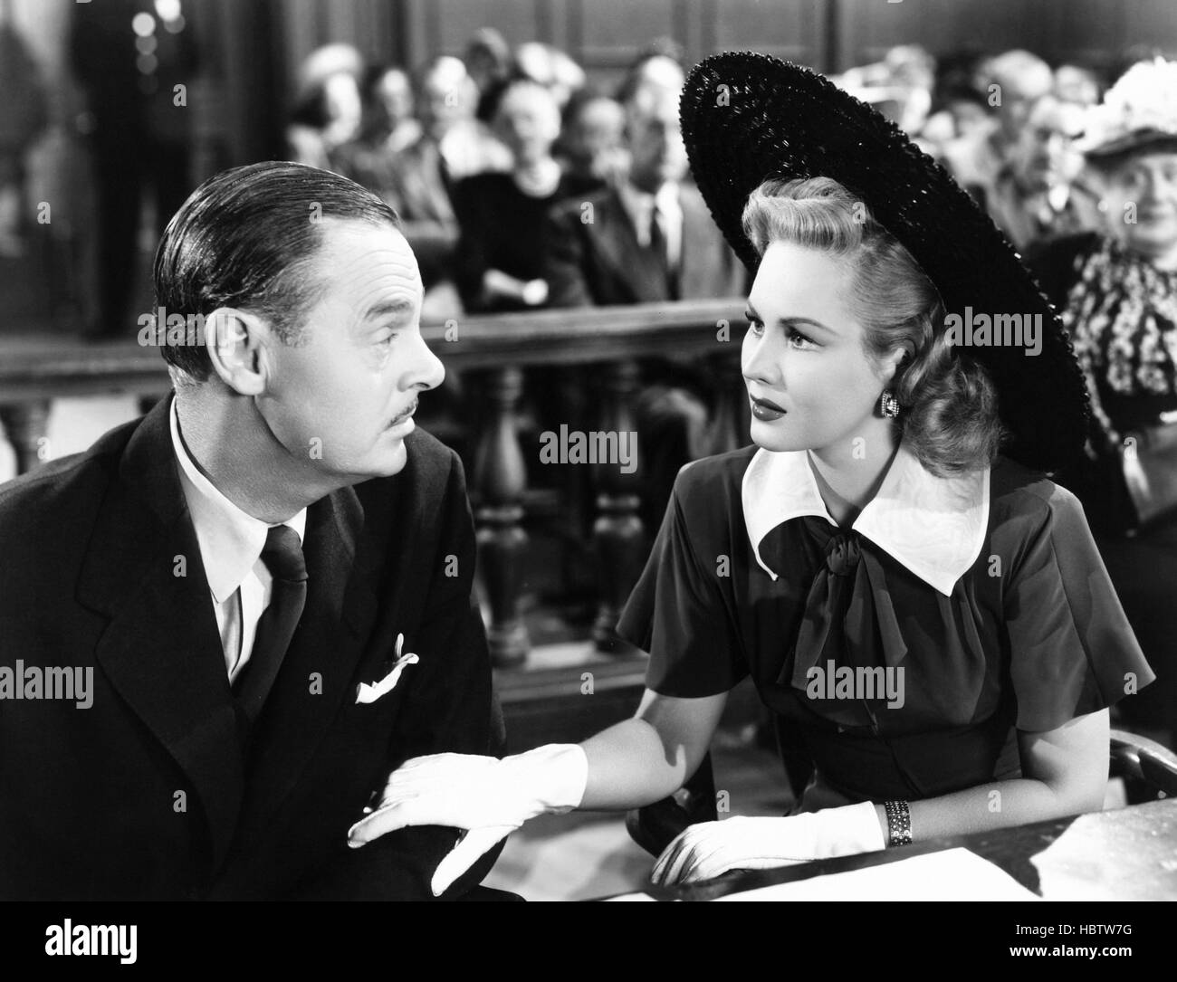 THE GIRL FROM JONES BEACH, from left, Jerome Cowan, Virginia Mayo, 1949 ...