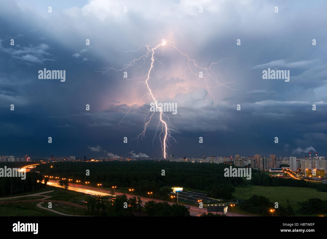Moscow lightning hi-res stock photography and images - Alamy