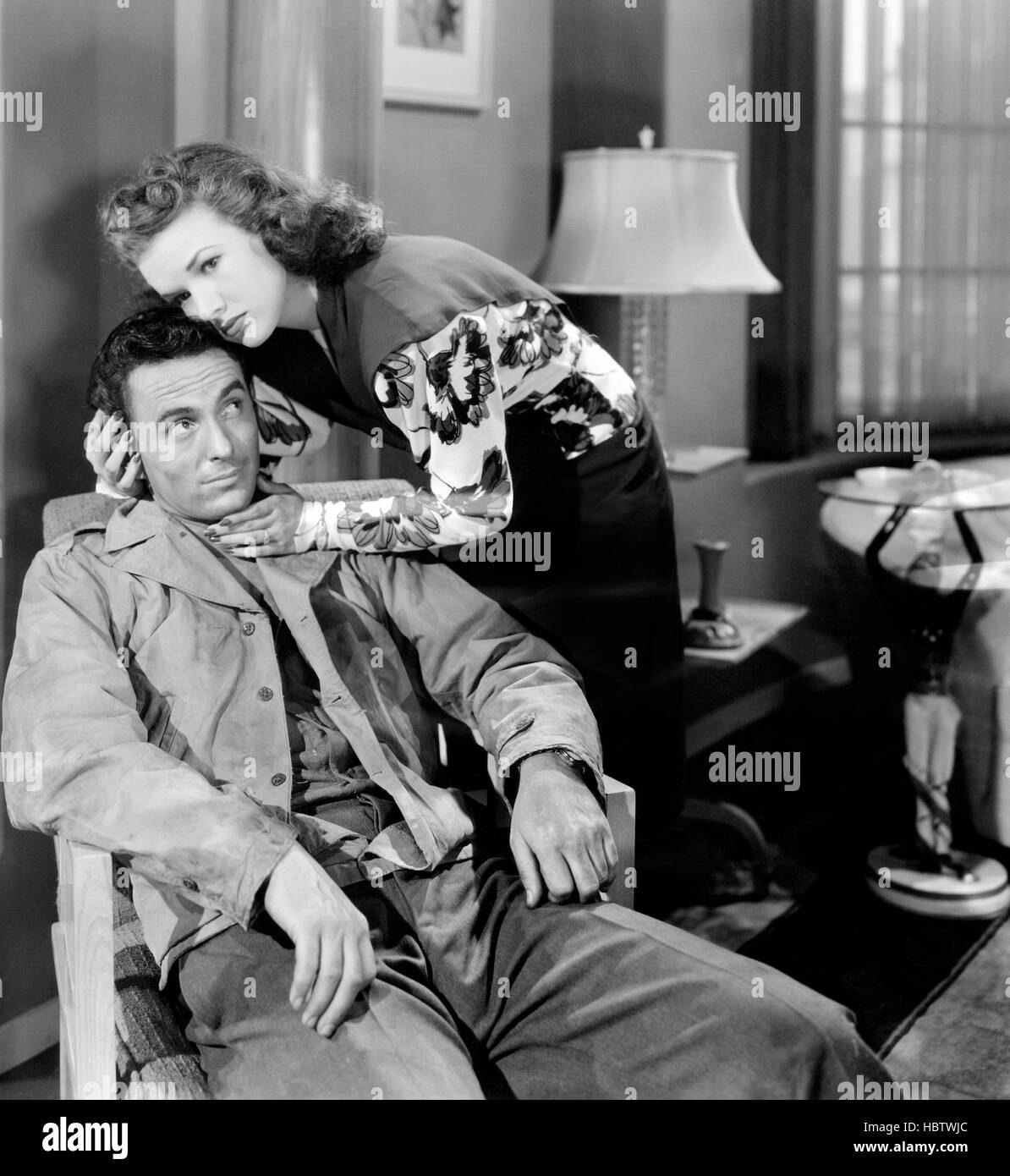 G.I. HONEYMOON, from left, Peter Cookson, Gale Storm, 1945 Stock Photo ...