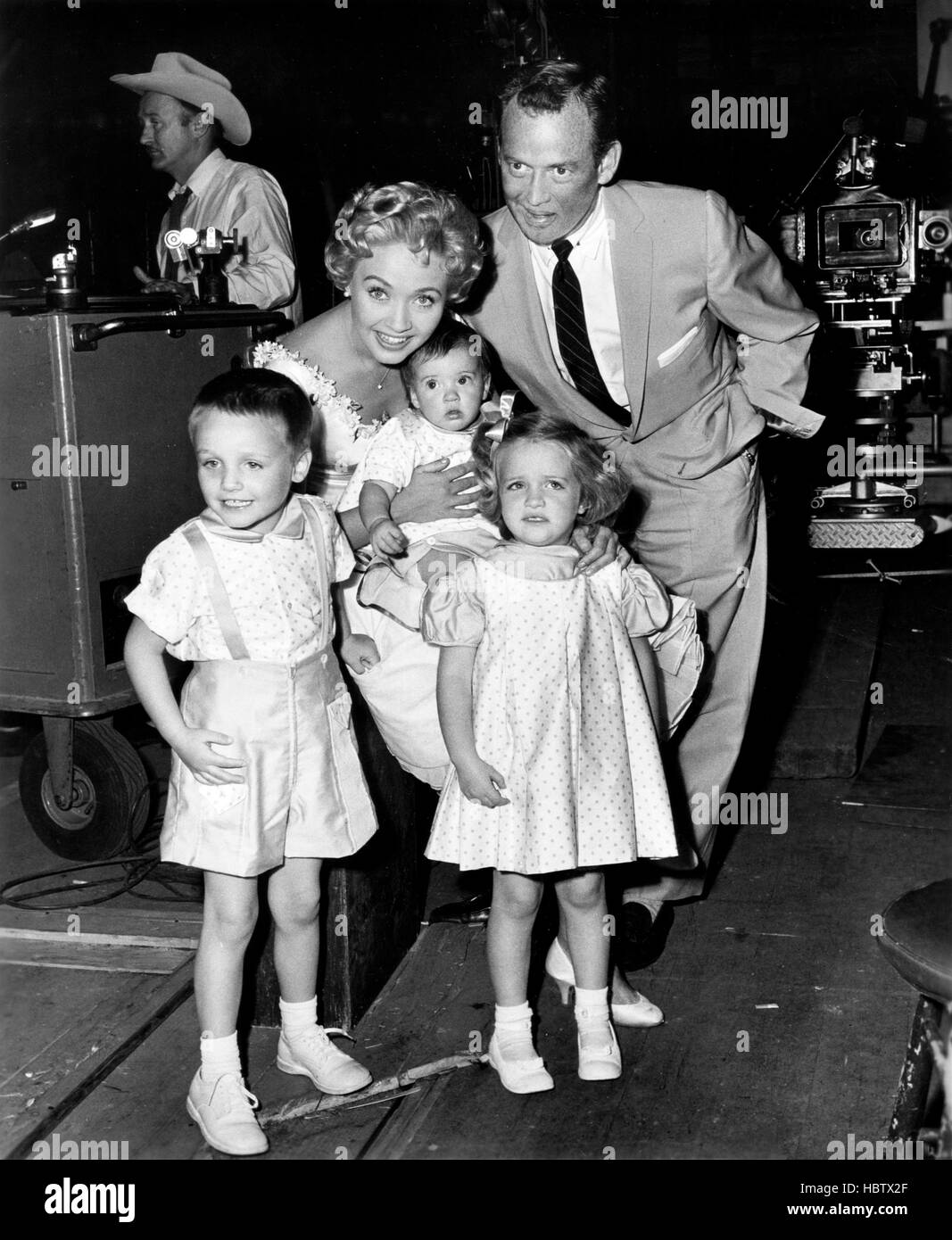 THE GIRL MOST LIKELY, Jane Powell, on-set with her second husband ...