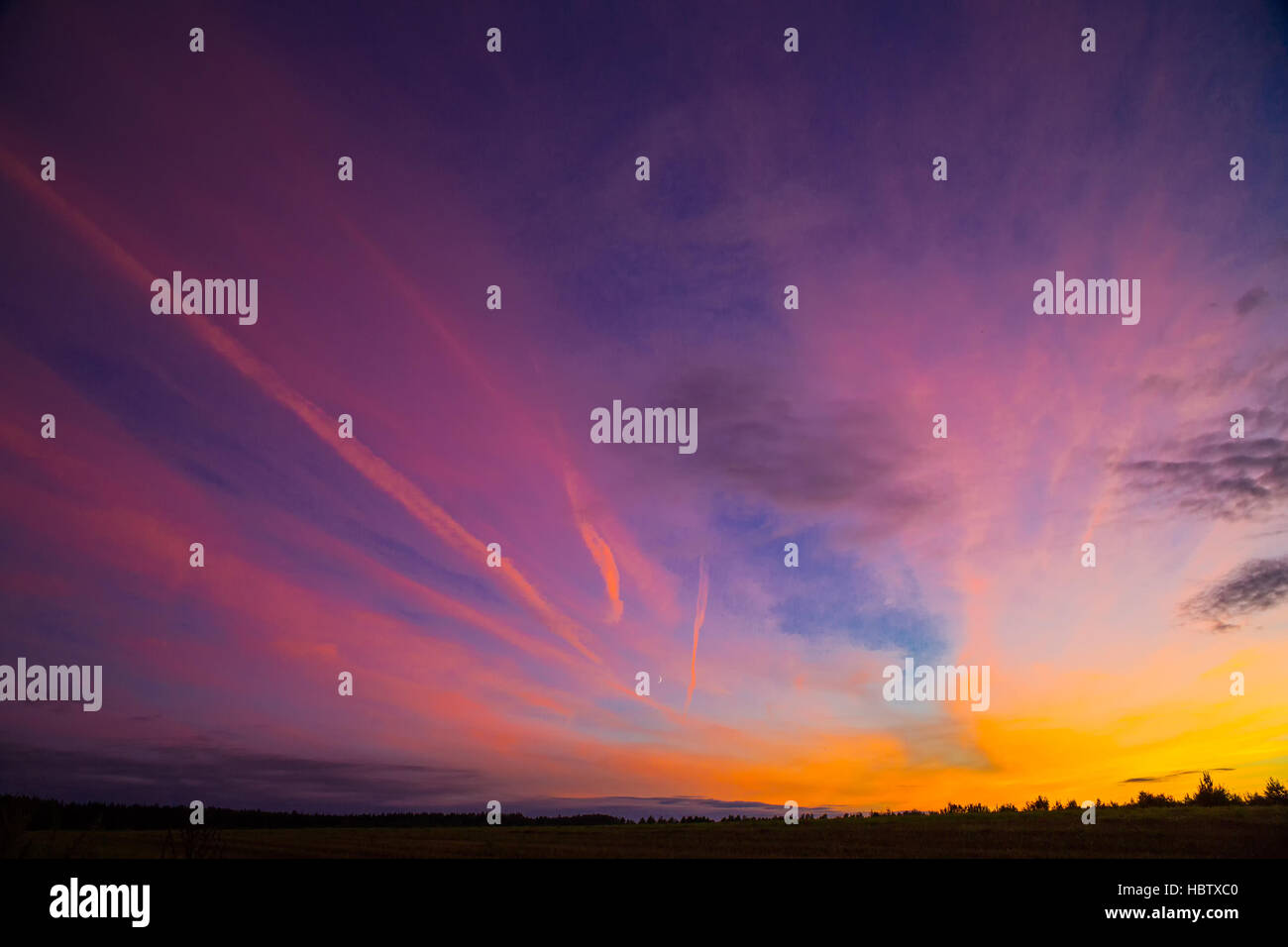sunset, color the sky Stock Photo - Alamy
