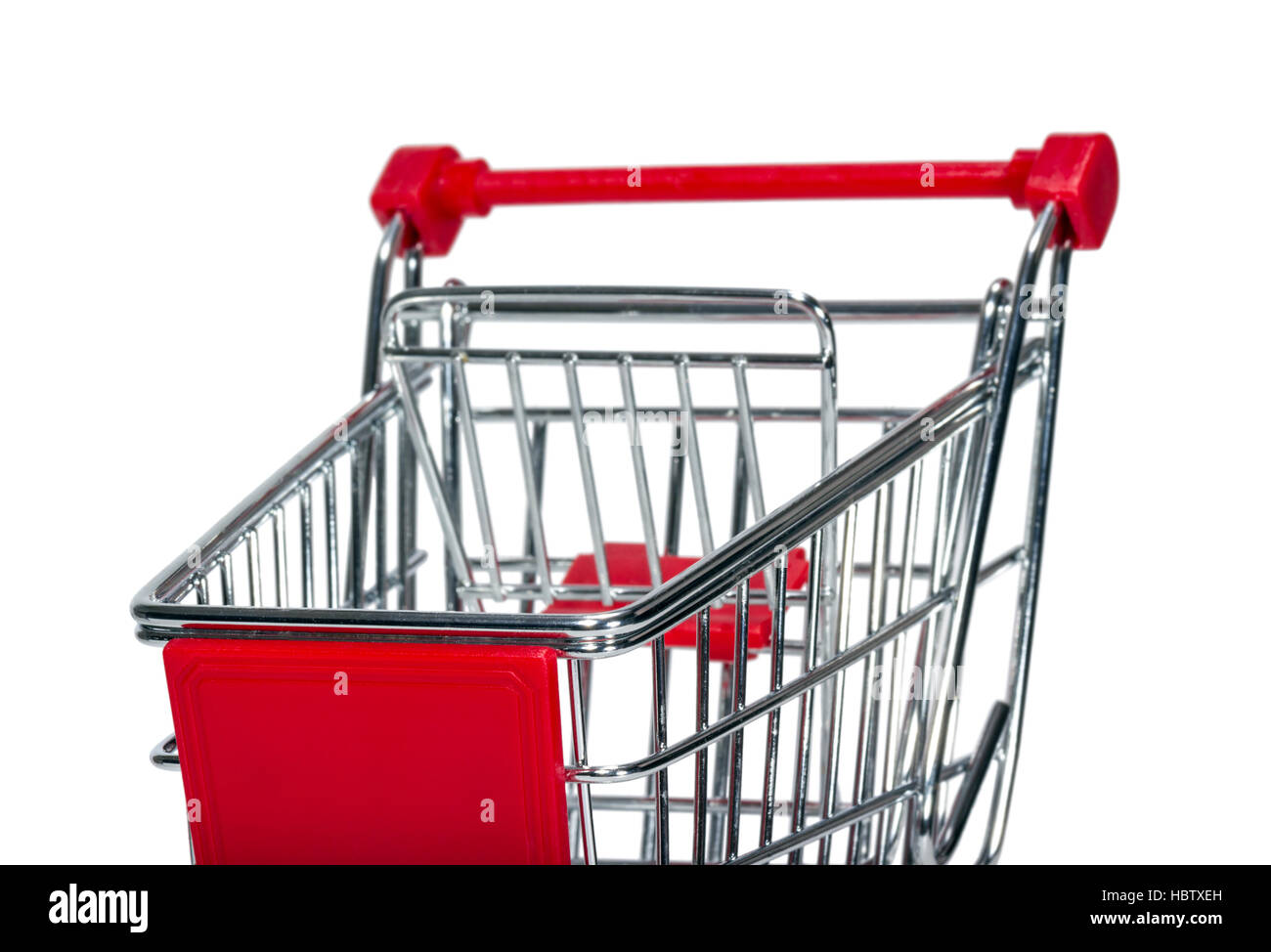 Empty shopping cart isolated on white background Stock Photo - Alamy