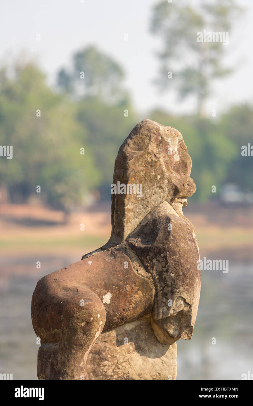 Lion sculpture in Sras Srang, Angkor Temples. Cambodia Stock Photo - Alamy
