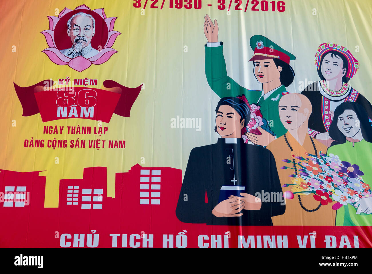 Vietnam Communist Propaganda Poster High Resolution Stock Photography ...
