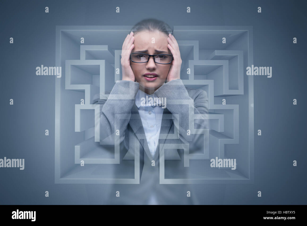 Maze confusion female hi-res stock photography and images - Alamy