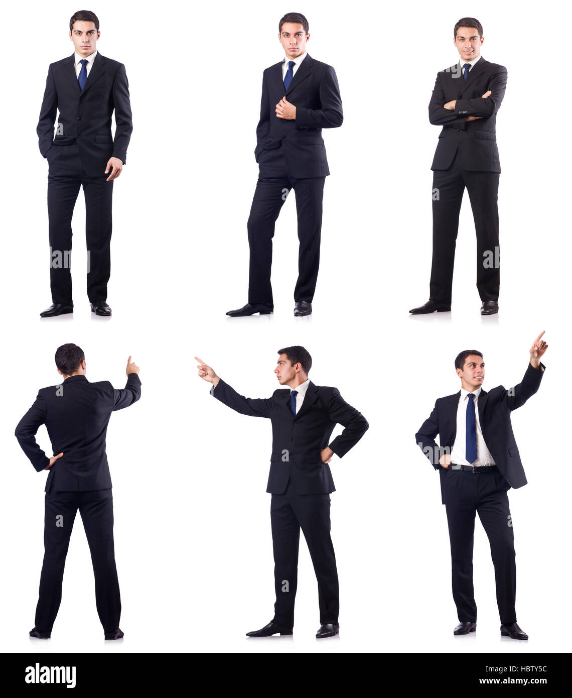 Collage of businessman isolated on white Stock Photo - Alamy