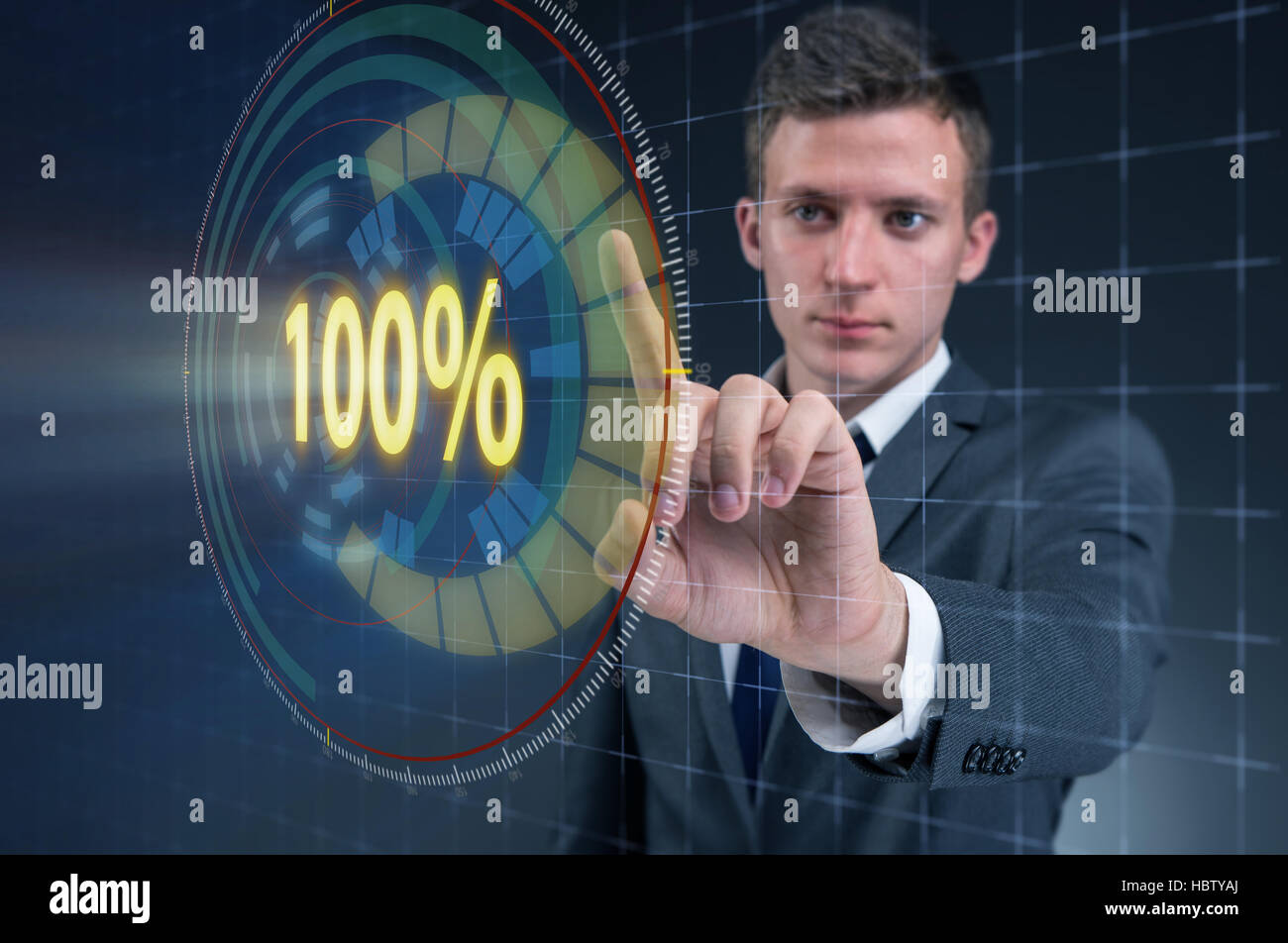 The concept of hundred percent 100 Stock Photo - Alamy