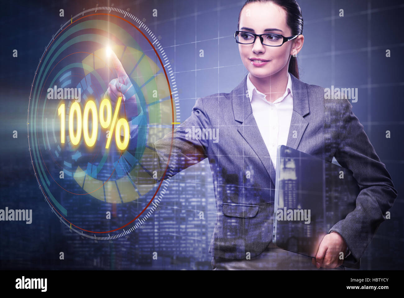 The concept of hundred percent 100 Stock Photo - Alamy