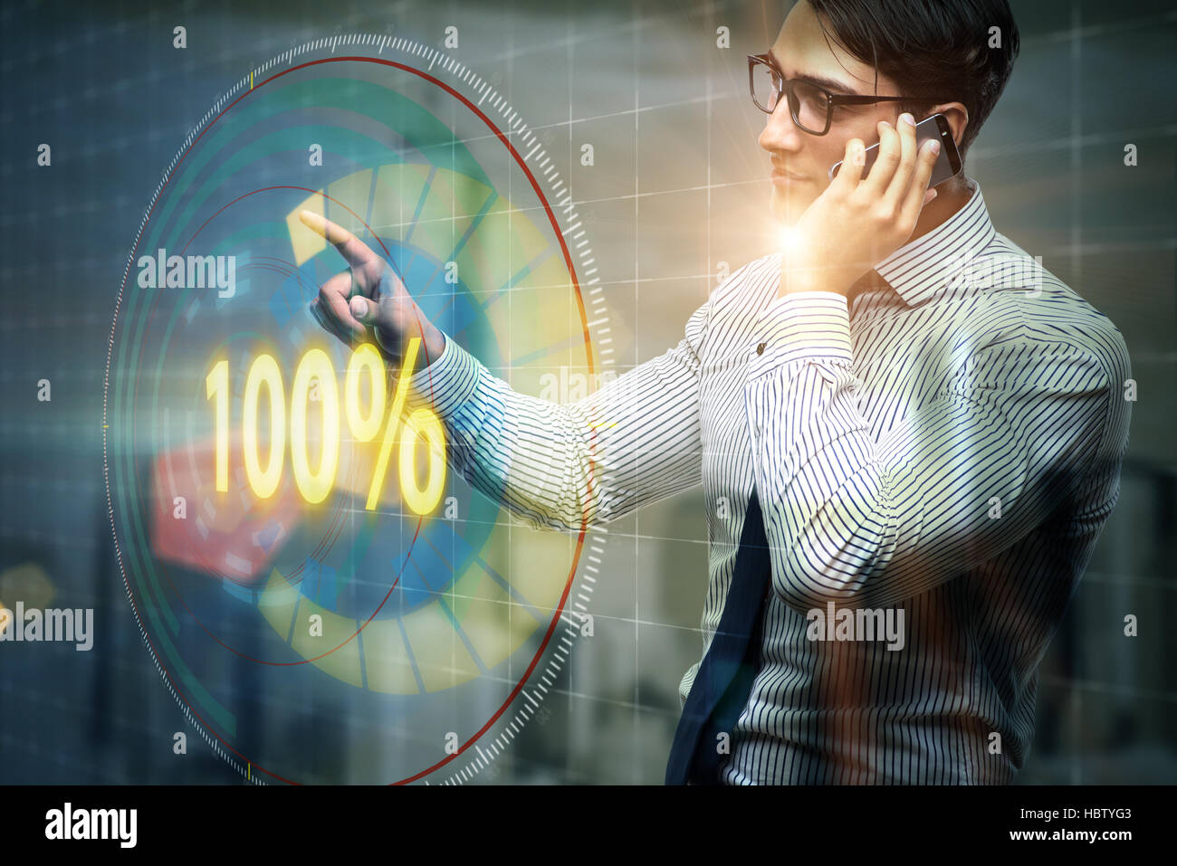 The concept of hundred percent 100 Stock Photo - Alamy