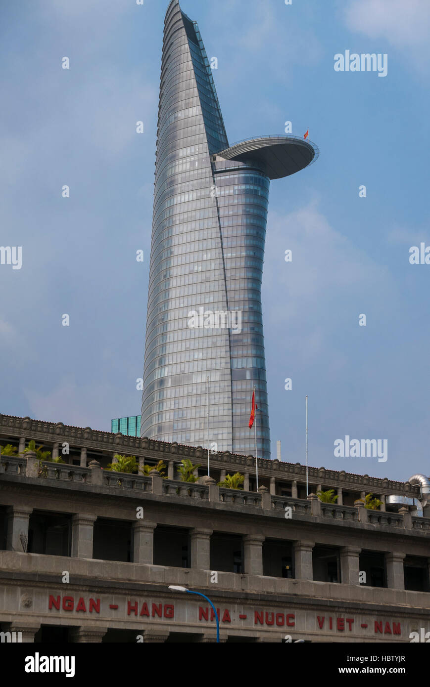 Government office with Bitexco Financial Tower in Saigon, Vietnam Stock ...