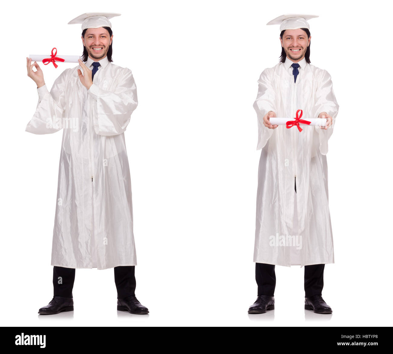 Young man ready for university graduation Stock Photo - Alamy