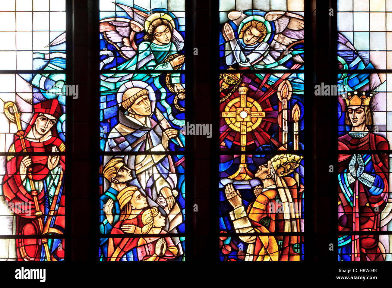 The Adoration of the Holy Sacrament stained glass window at the ...