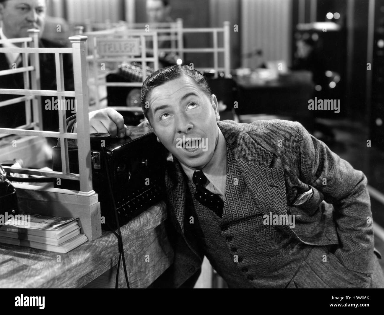 Bank teller Black and White Stock Photos & Images - Alamy