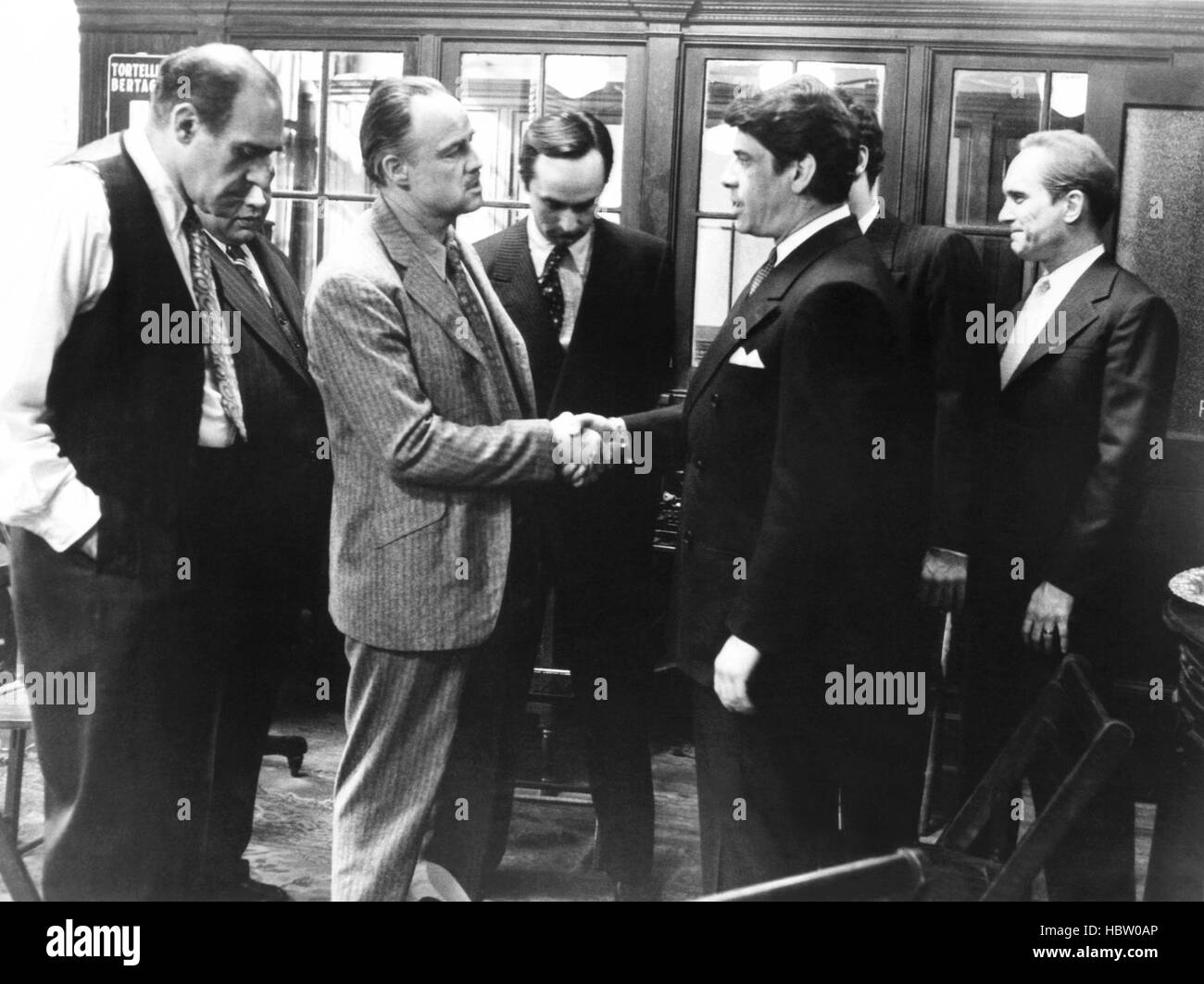 THE GODFATHER, from left: Abe Vigoda, Richard Castellano (back), Marlon ...