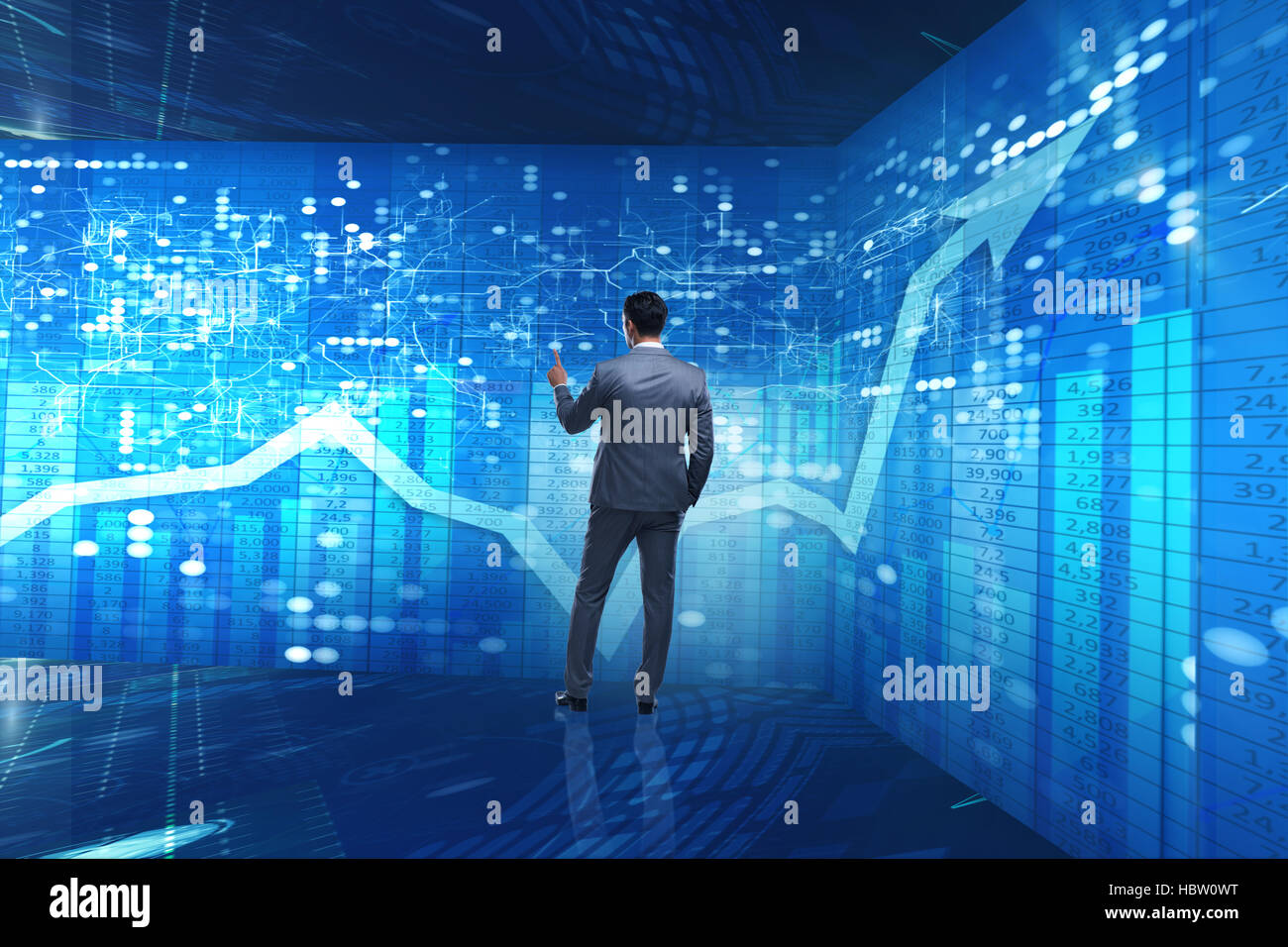 Man in stock trading business concept Stock Photo - Alamy