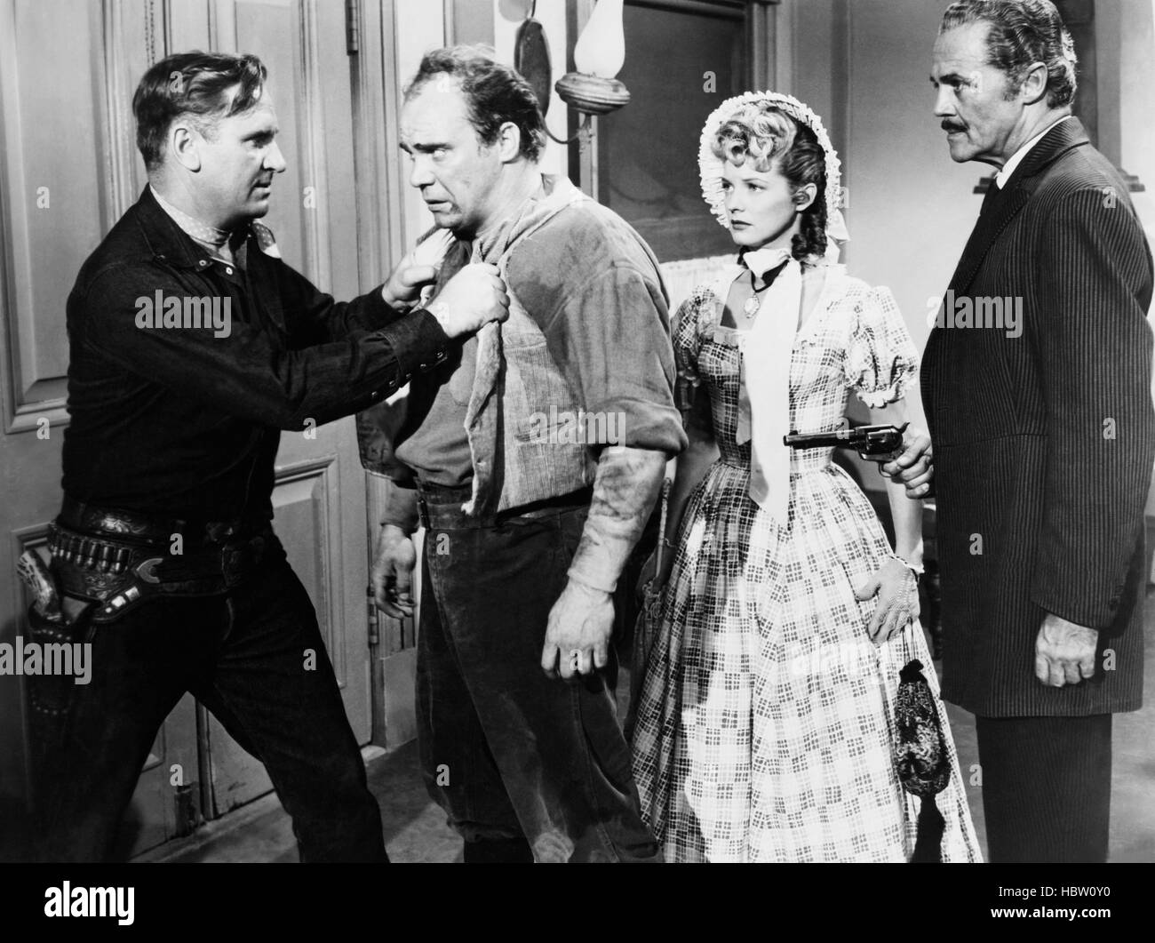 GOLDTOWN GHOST RIDERS, from left: Gene Autry, John Doucette, Gail Davis ...