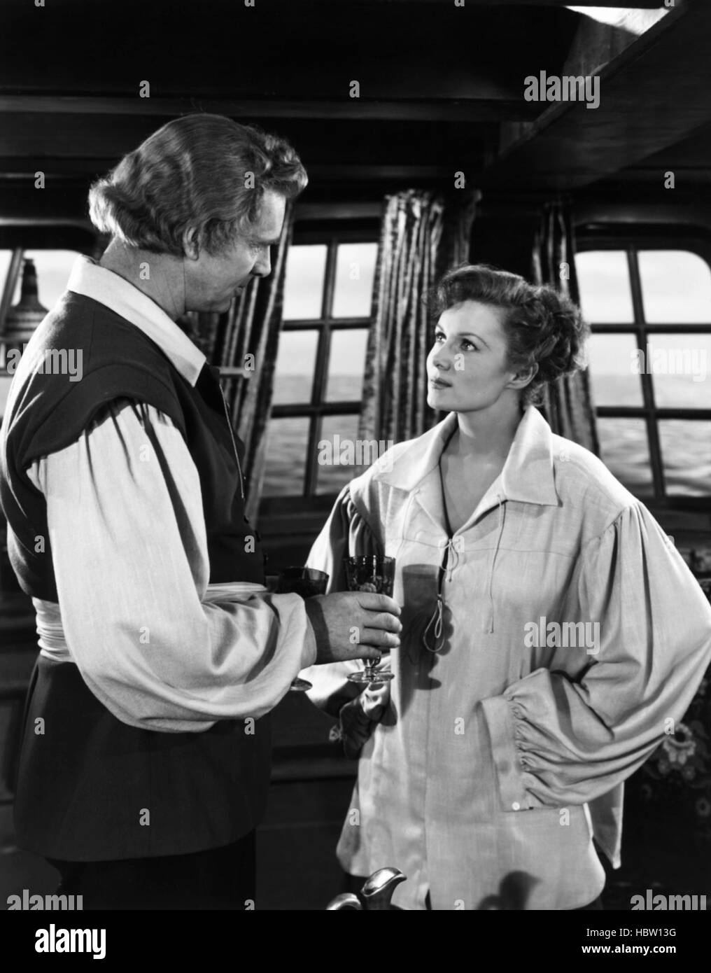 THE GOLDEN HAWK, from left: Sterling Hayden, Rhonda Fleming, 1952 Stock ...