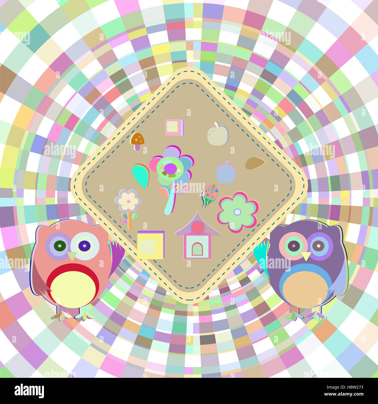 Cartoon empty paper template owl hi-res stock photography and images ...