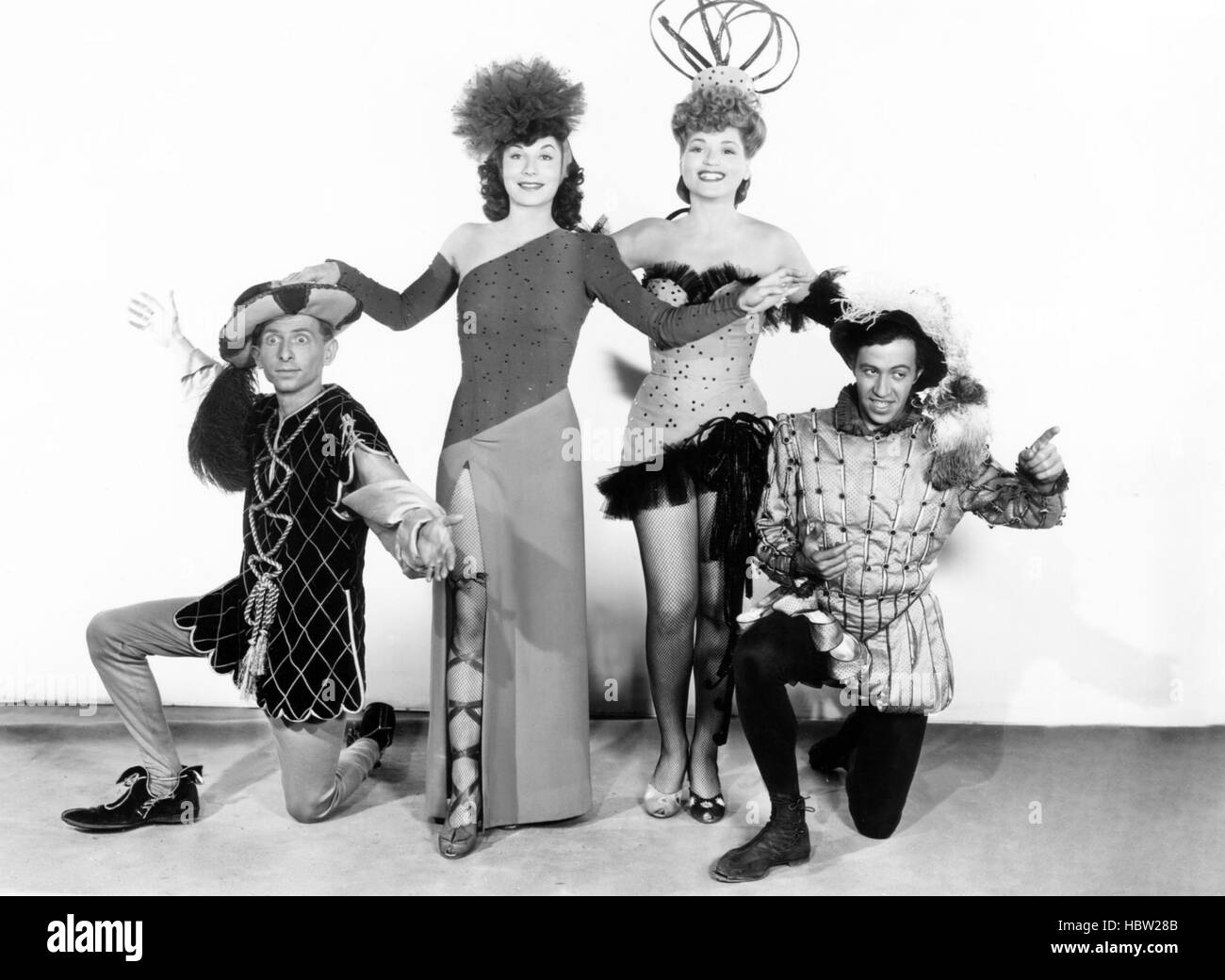 GREENWICH VILLAGE, l-r: Alvin Hammer, Betty Comden, Judy Holliday ...