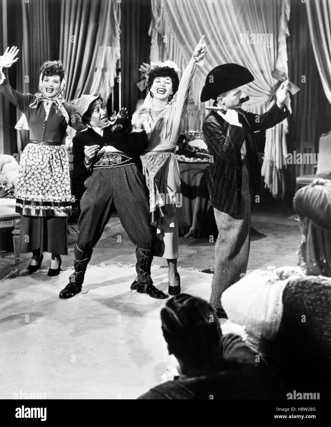 GREENWICH VILLAGE, l-r: Judy Holliday, Adolph Green, Betty Comden ...