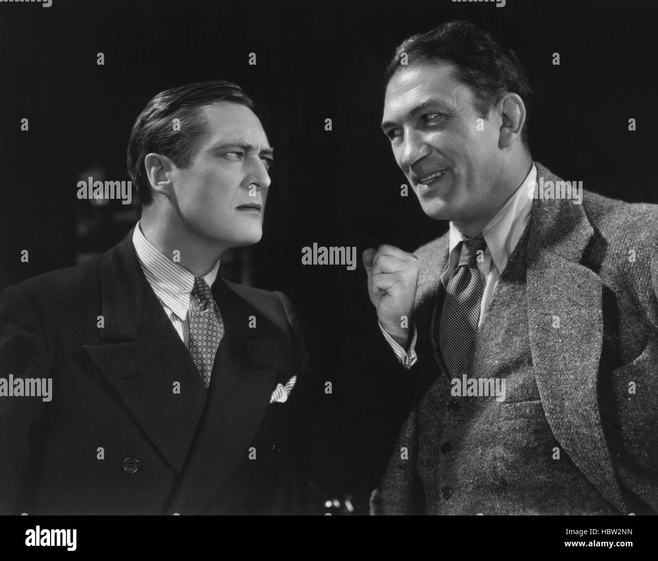 GUILTY AS HELL, from left: Edmund Lowe, Victor McLaglen, 1932 Stock Photo - Alamy
