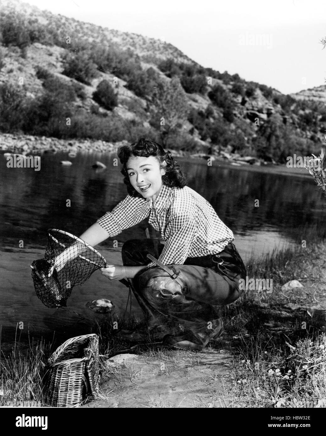 GUN FURY, Donna Reed, on location, Sedona, Arizona, 1953 Stock Photo ...