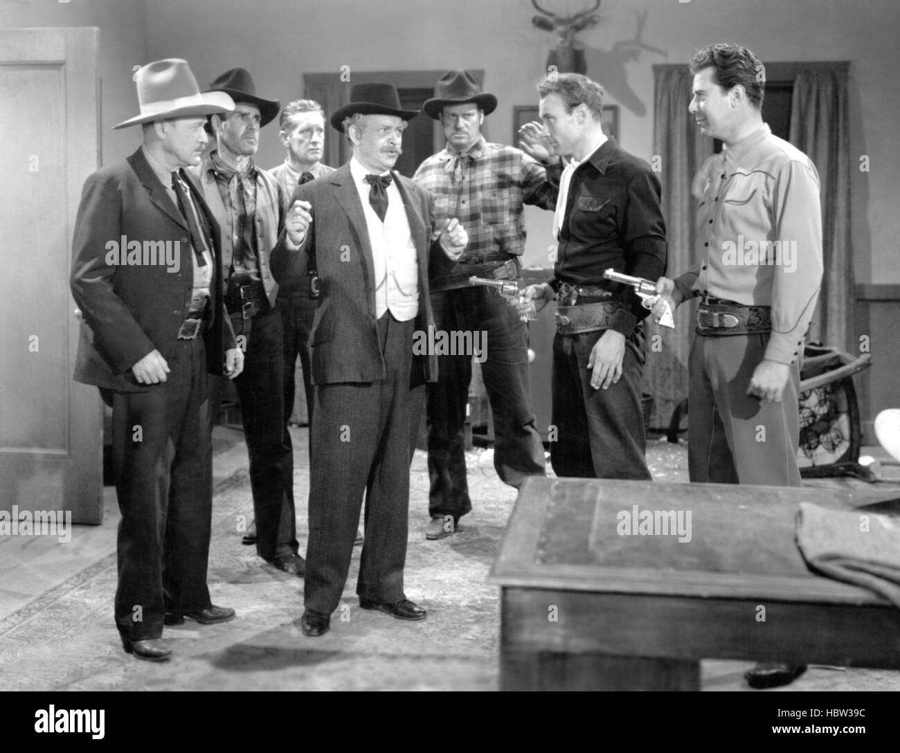 GUNSMOKE MESA, Jack Rockwell, Kermit Maynard, Michael Vallon, Dick ...