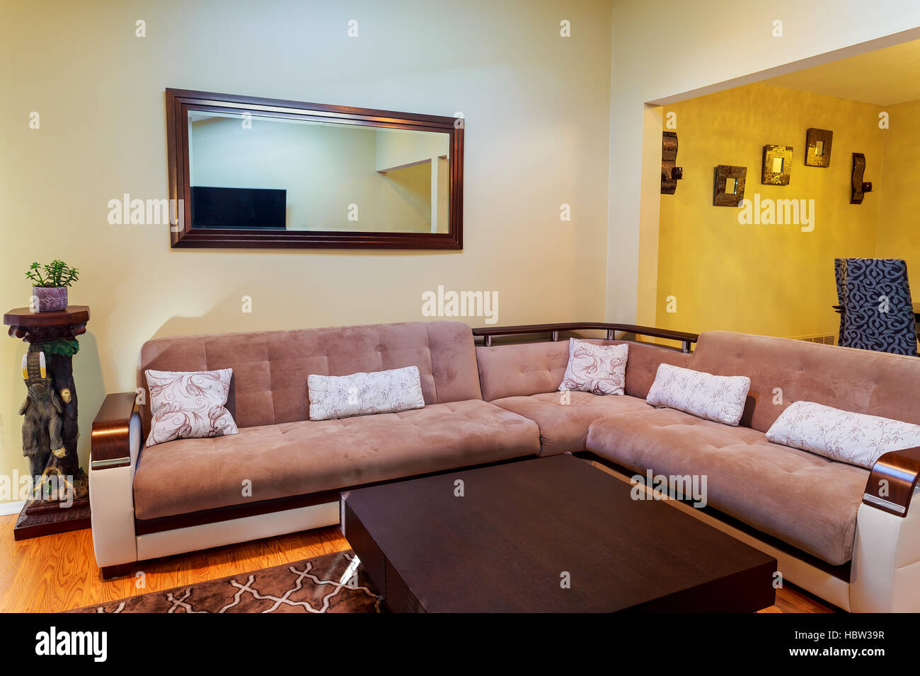 Living room Interior design in a new house Stock Photo - Alamy