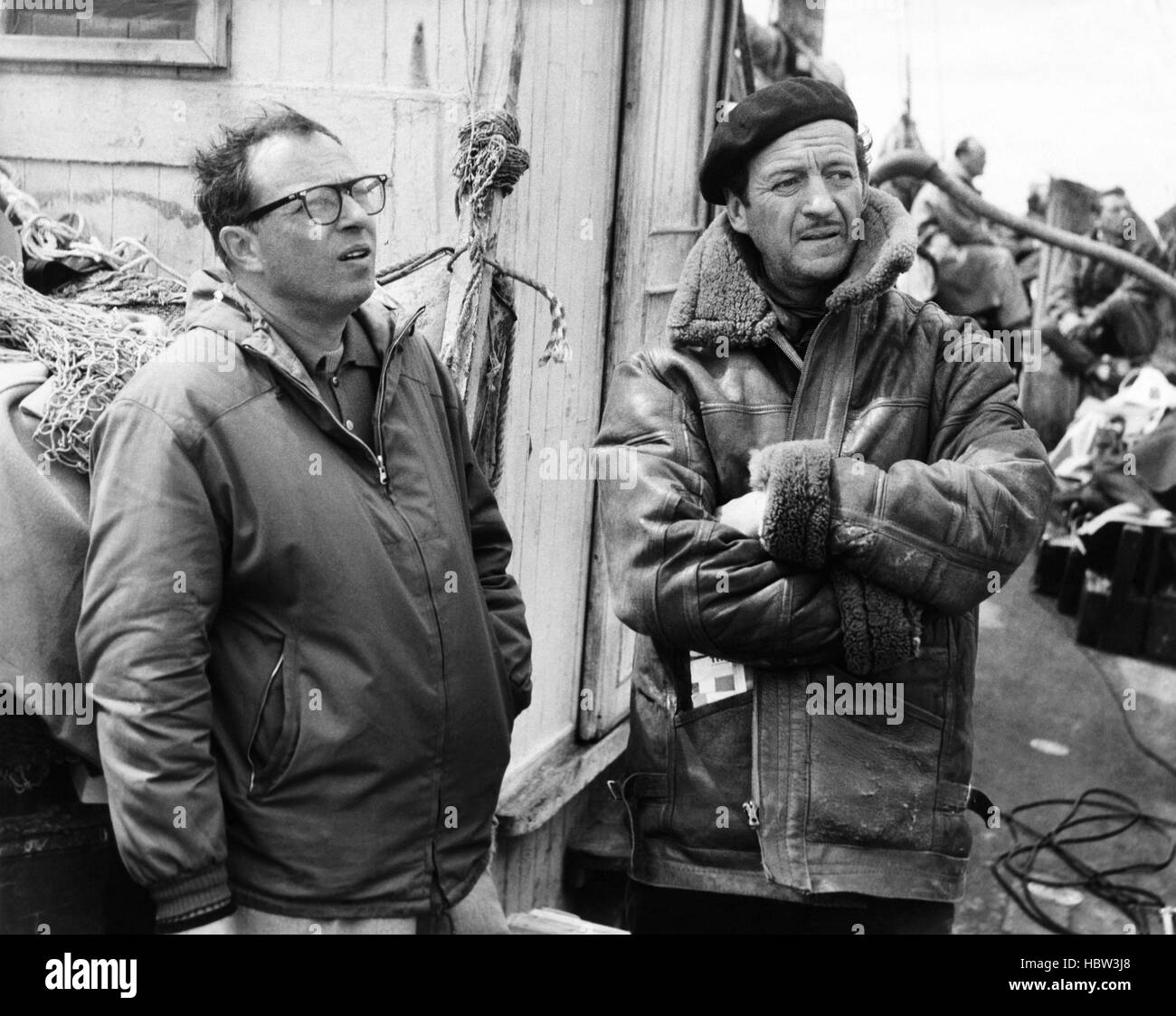 THE GUNS OF NAVARONE, from left: screenwriter/producer Carl Foreman ...