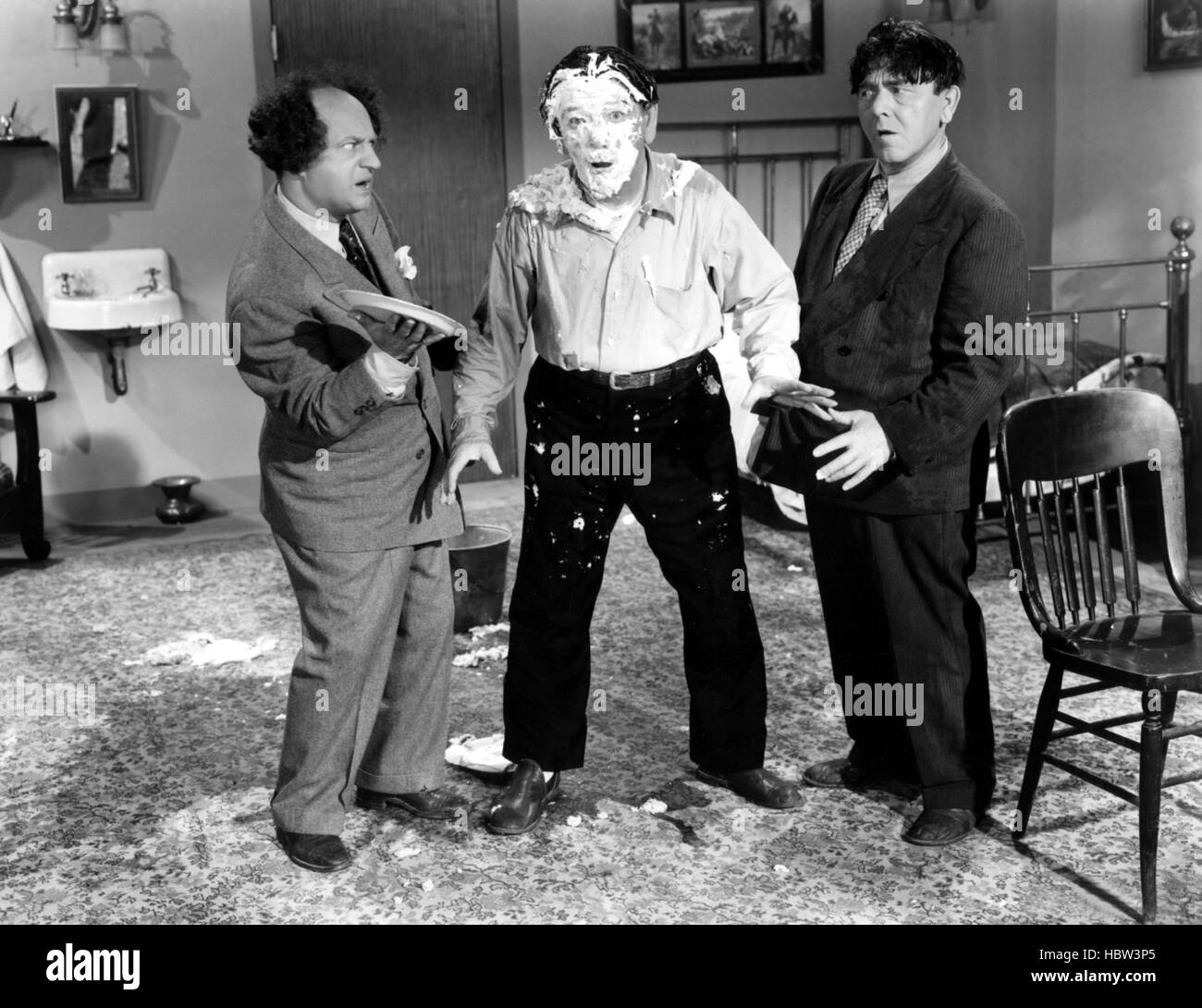 HEAVENLY DAZE, from left: Larry Fine, Shemp Howard, Moe Howard, [The ...