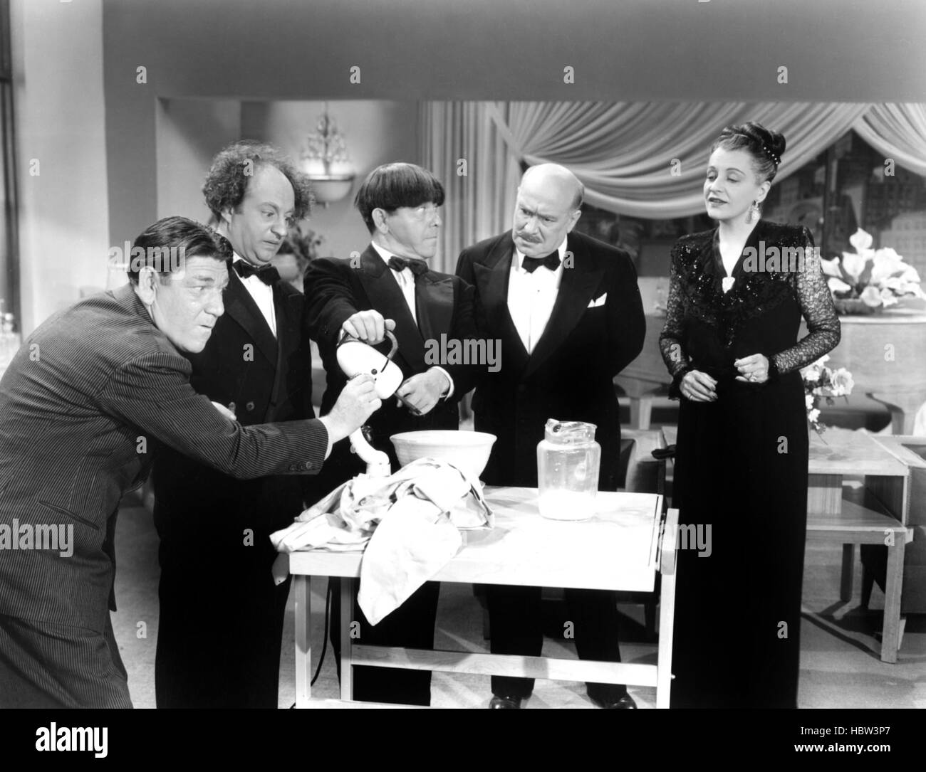 HEAVENLY DAZE, from left: Shemp Howard, Larry Fine, Moe Howard, Victor ...