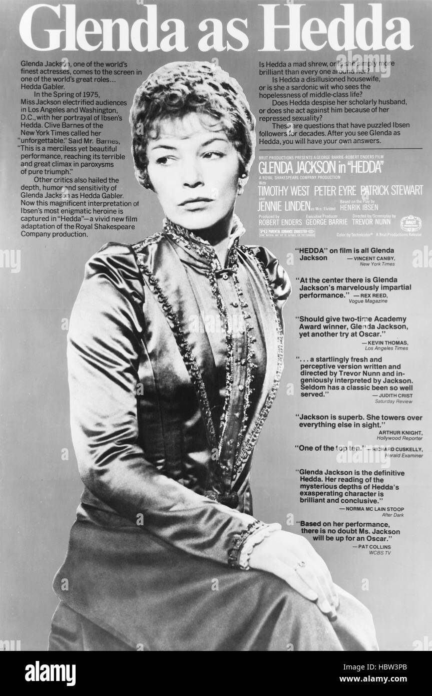 HEDDA, US poster, Glenda Jackson, 1976 Stock Photo - Alamy