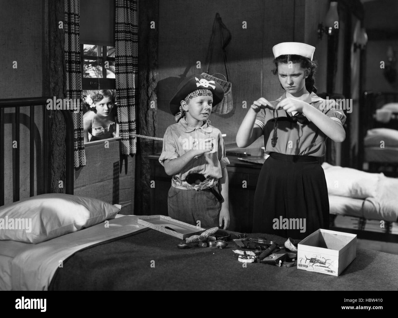 HER FIRST ROMANCE, Sharyn Moffett, (at window), Jimmy Hunt, Margaret O ...