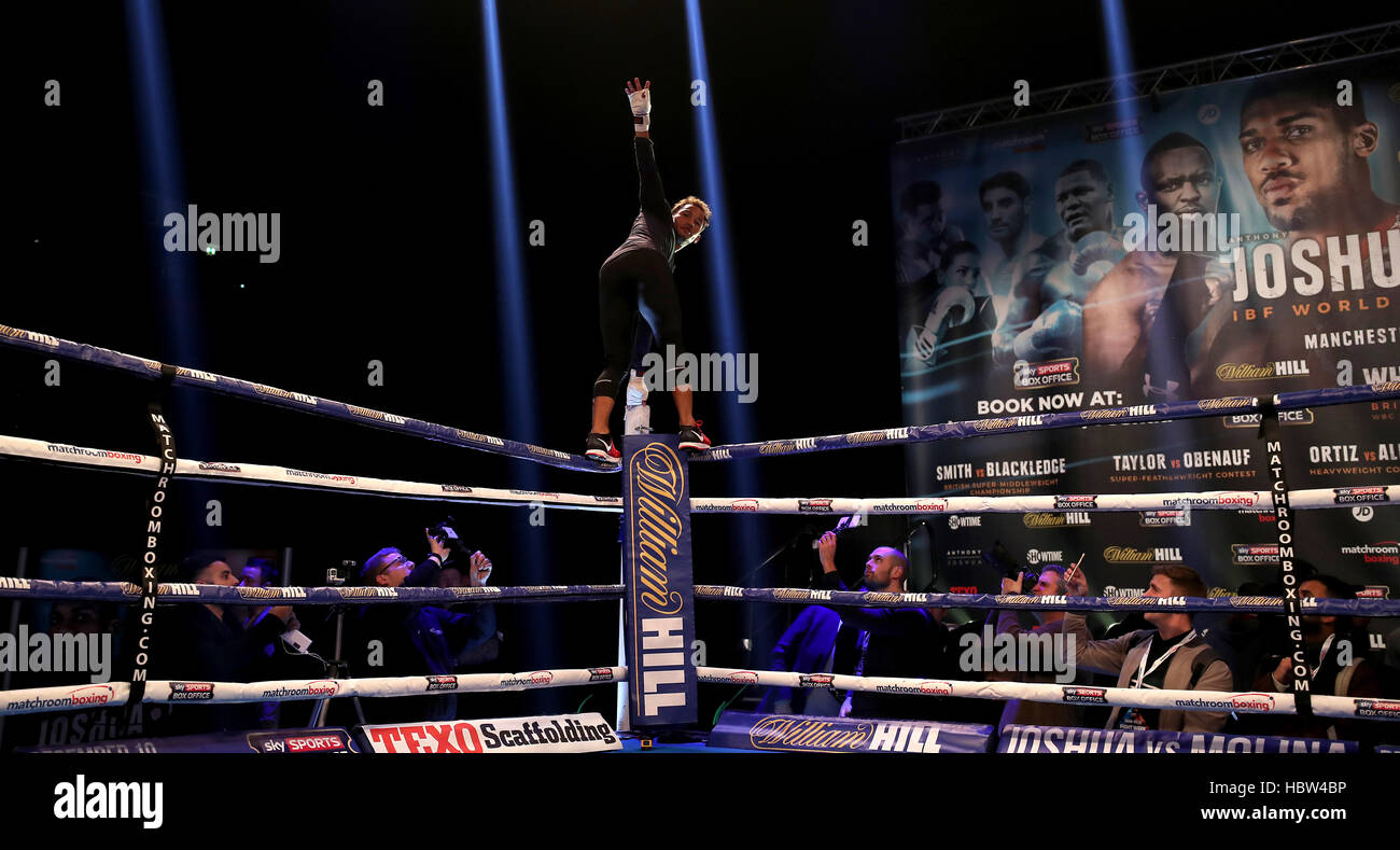 Luis Concepcion during the public workout at Manchester Arena Stock ...