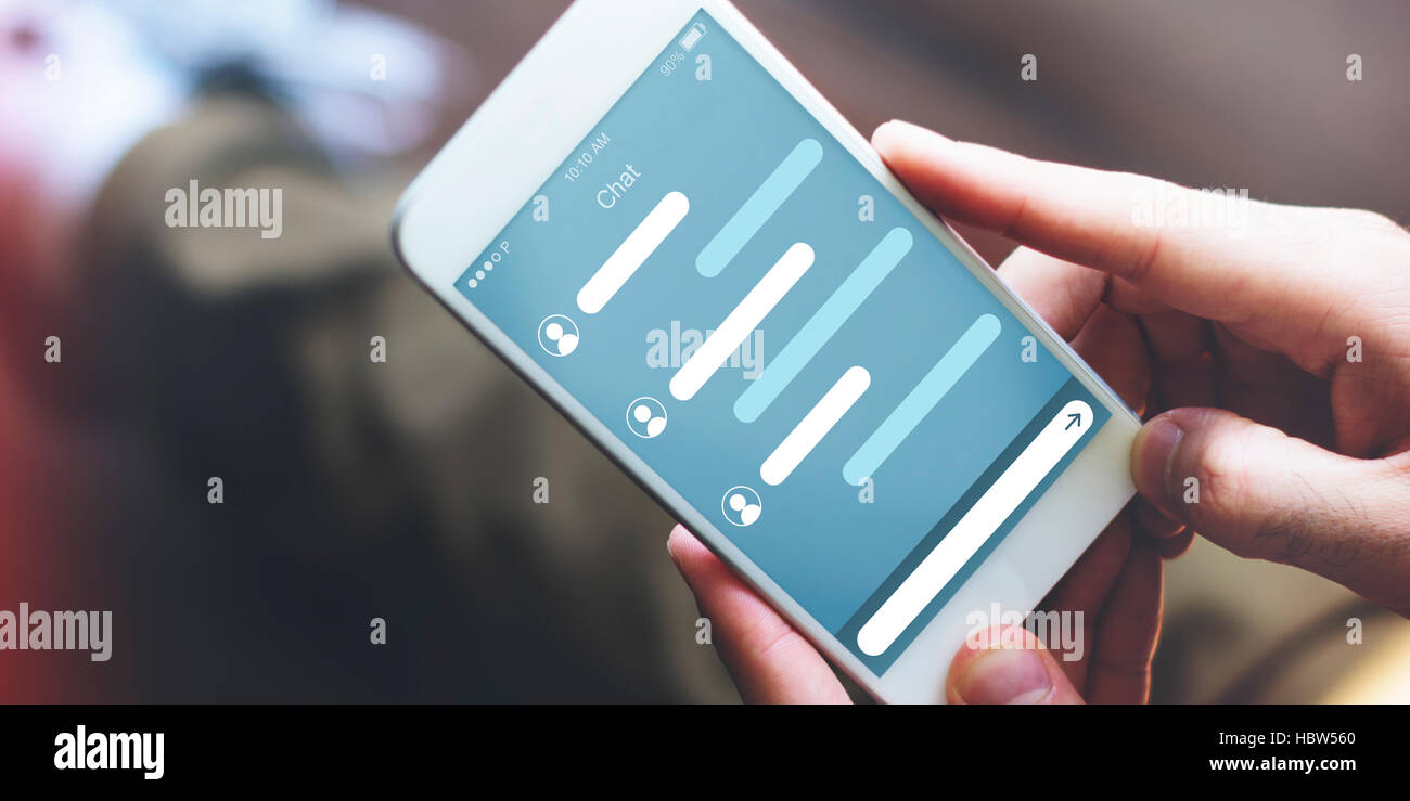 Chat Conversation Communication Connection Concept Stock Photo - Alamy