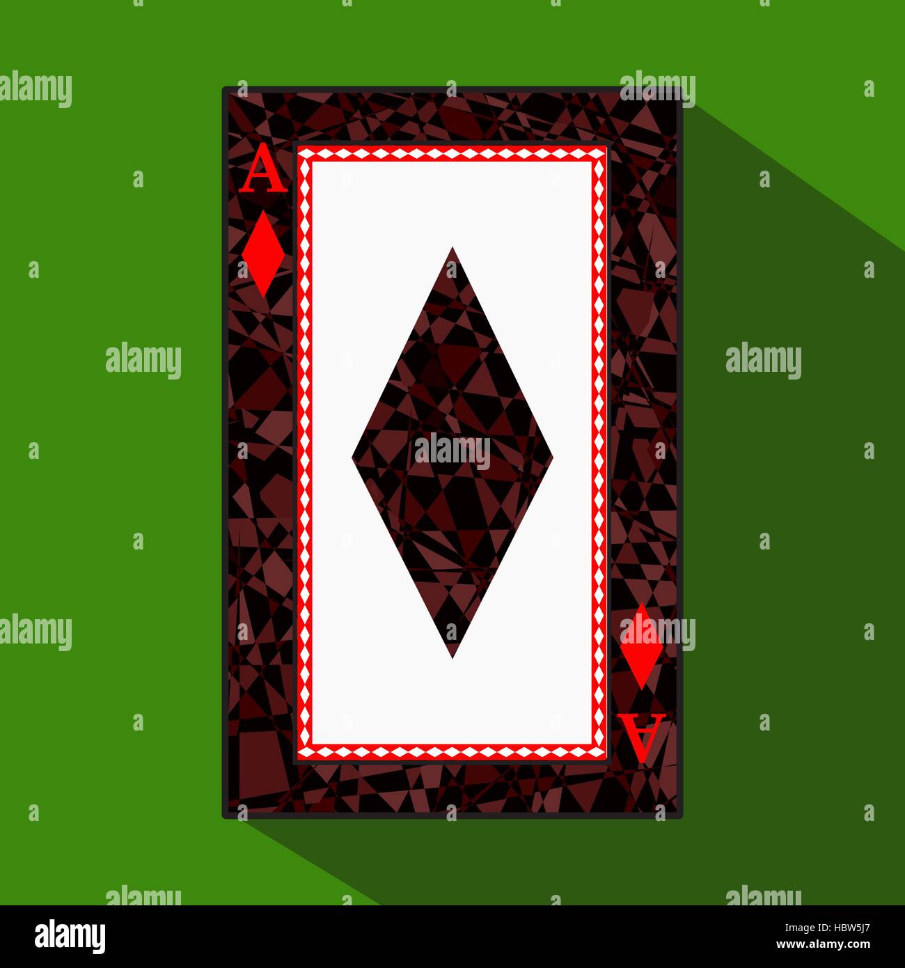 playing card. the icon picture is easy. DIAMONT ace about dark region ...