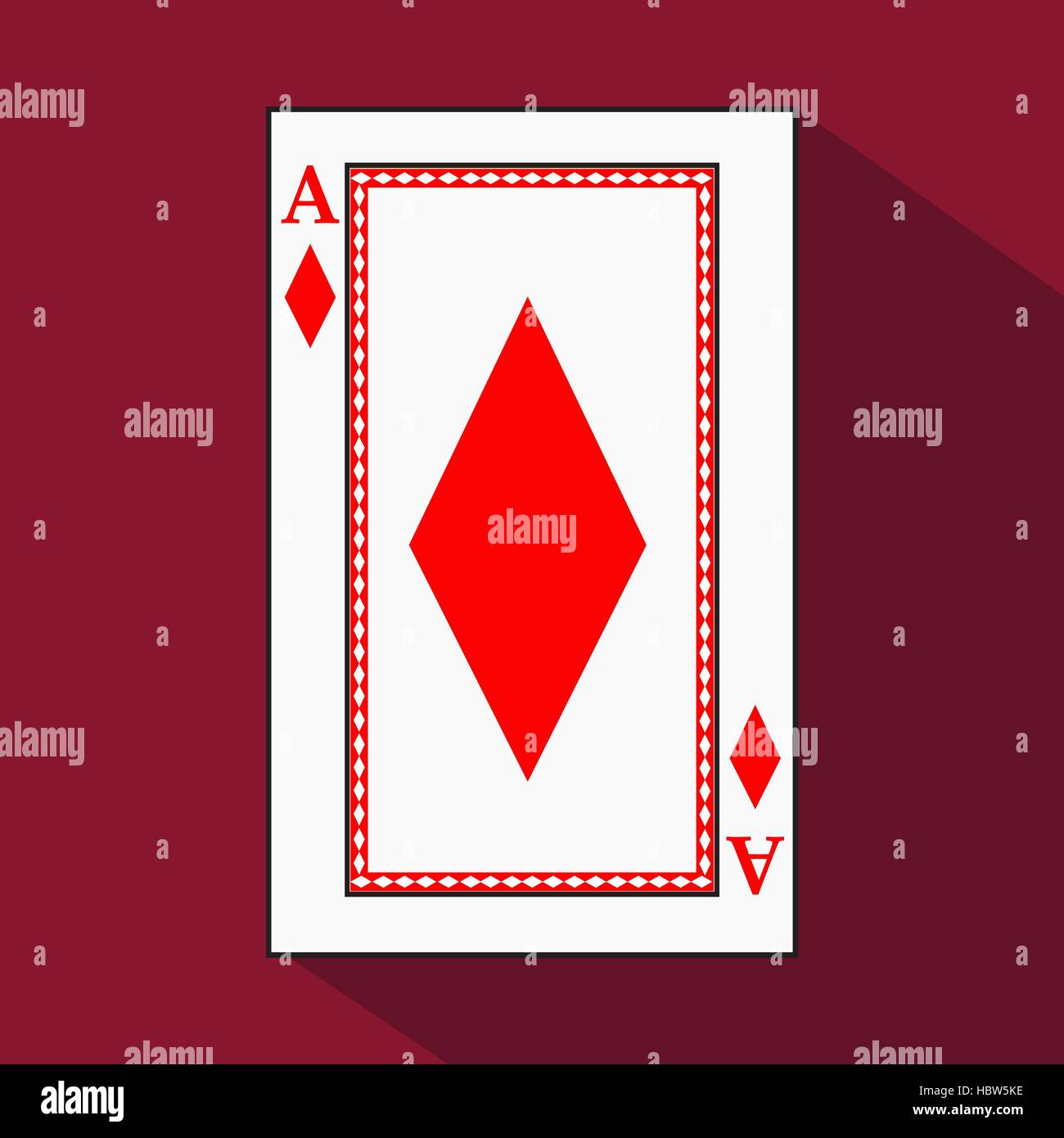 playing card. the icon picture is easy. DIAMONT ace with white a basis ...