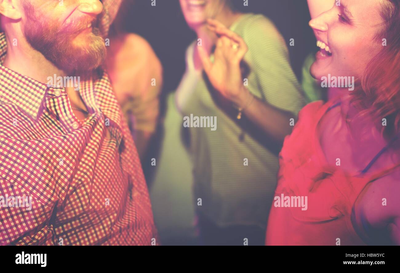 Group Of People Dancing Concept Stock Photo - Alamy