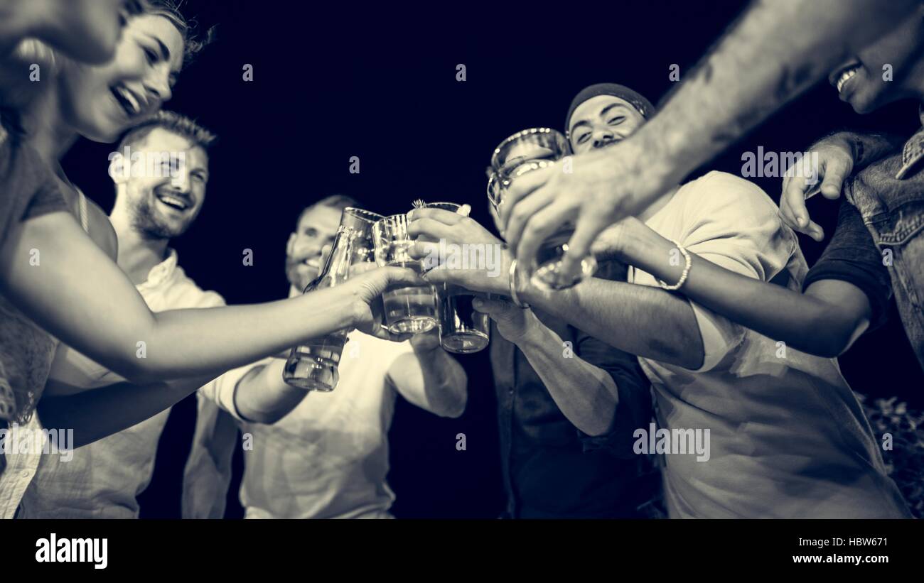 People Relaxation Drinking Rest Concept Stock Photo - Alamy
