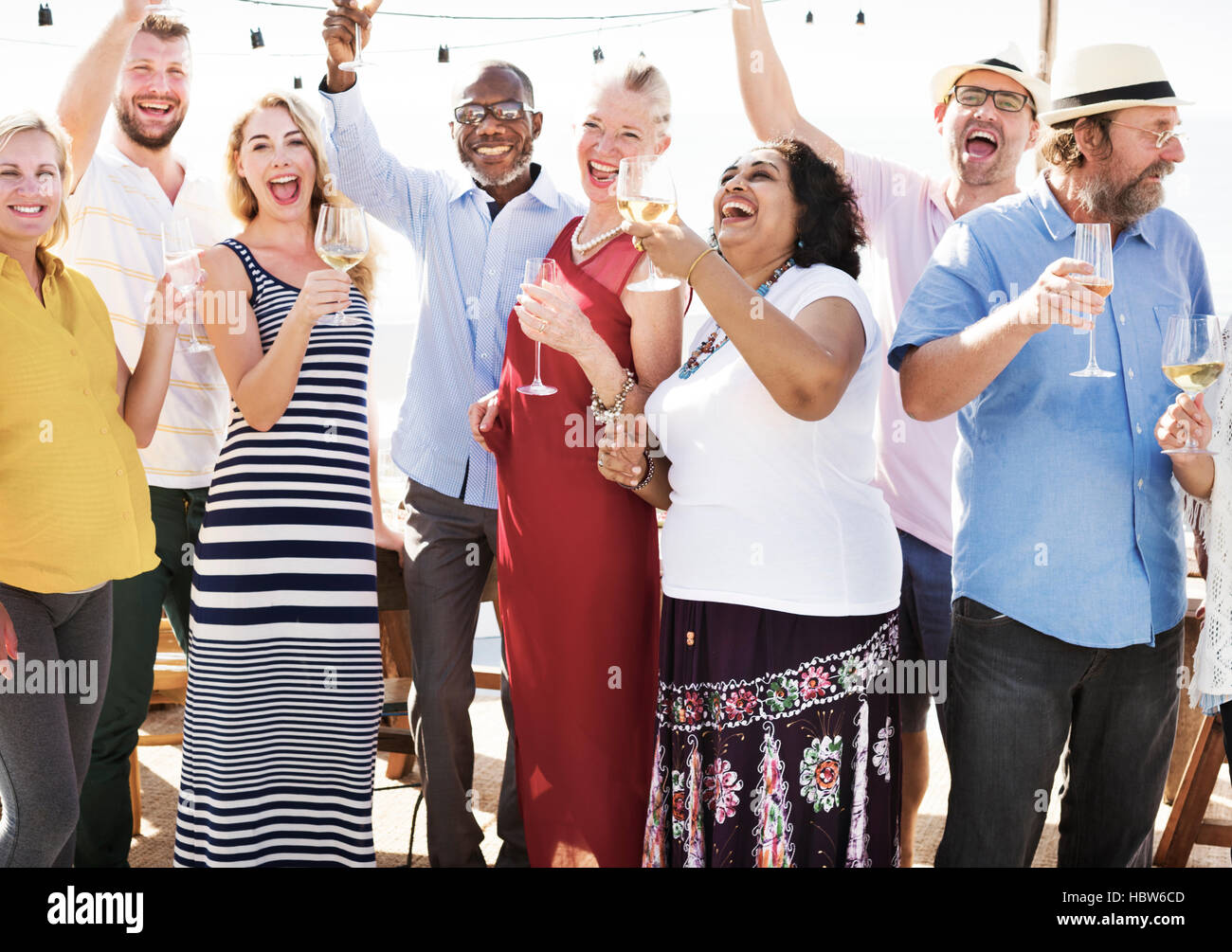 Group Of People Party Concept Stock Photo - Alamy