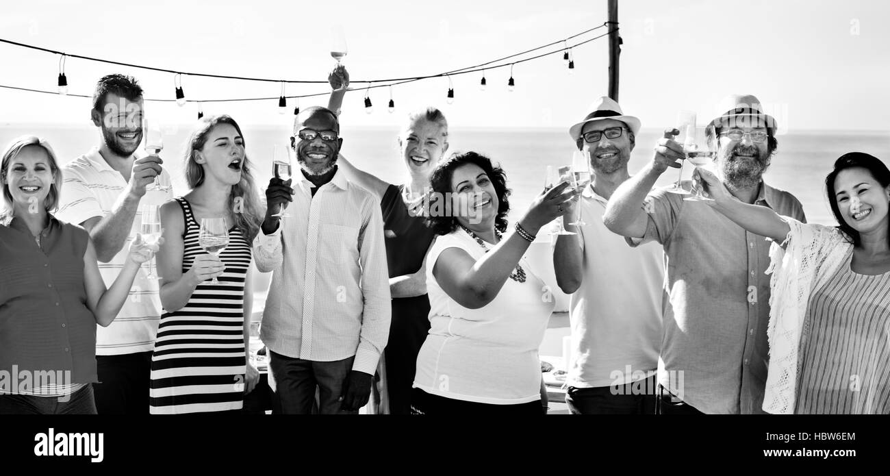 People toast Black and White Stock Photos & Images - Alamy