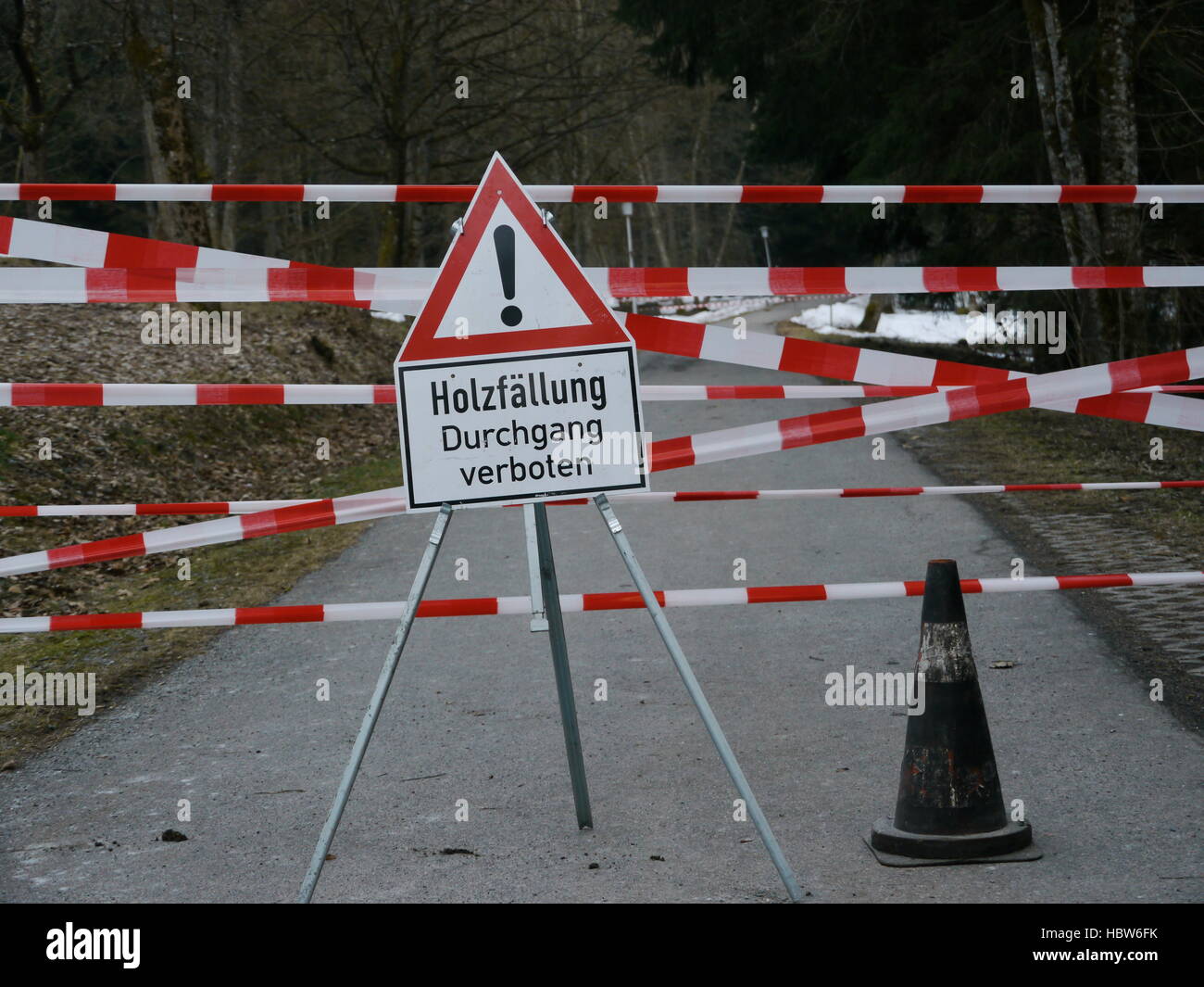 wood work warning sign Stock Photo - Alamy
